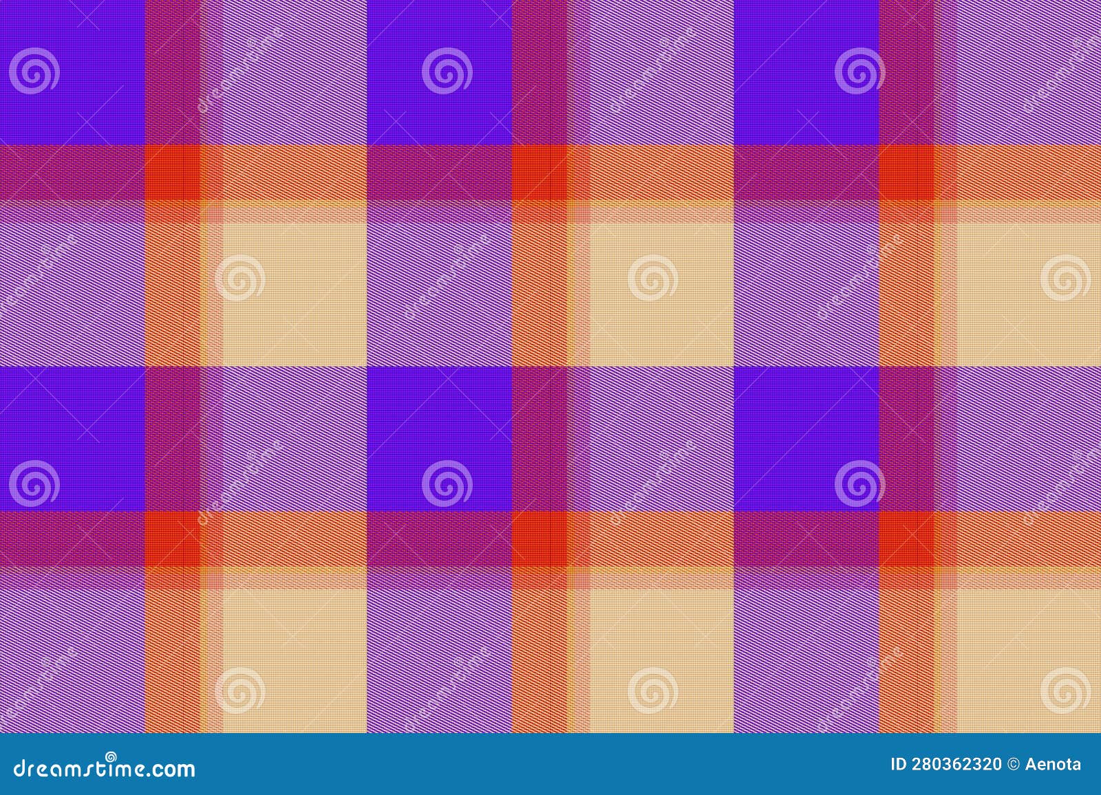 Wide Continuous Plaid Fabric Pattern Stock Illustration - Illustration ...