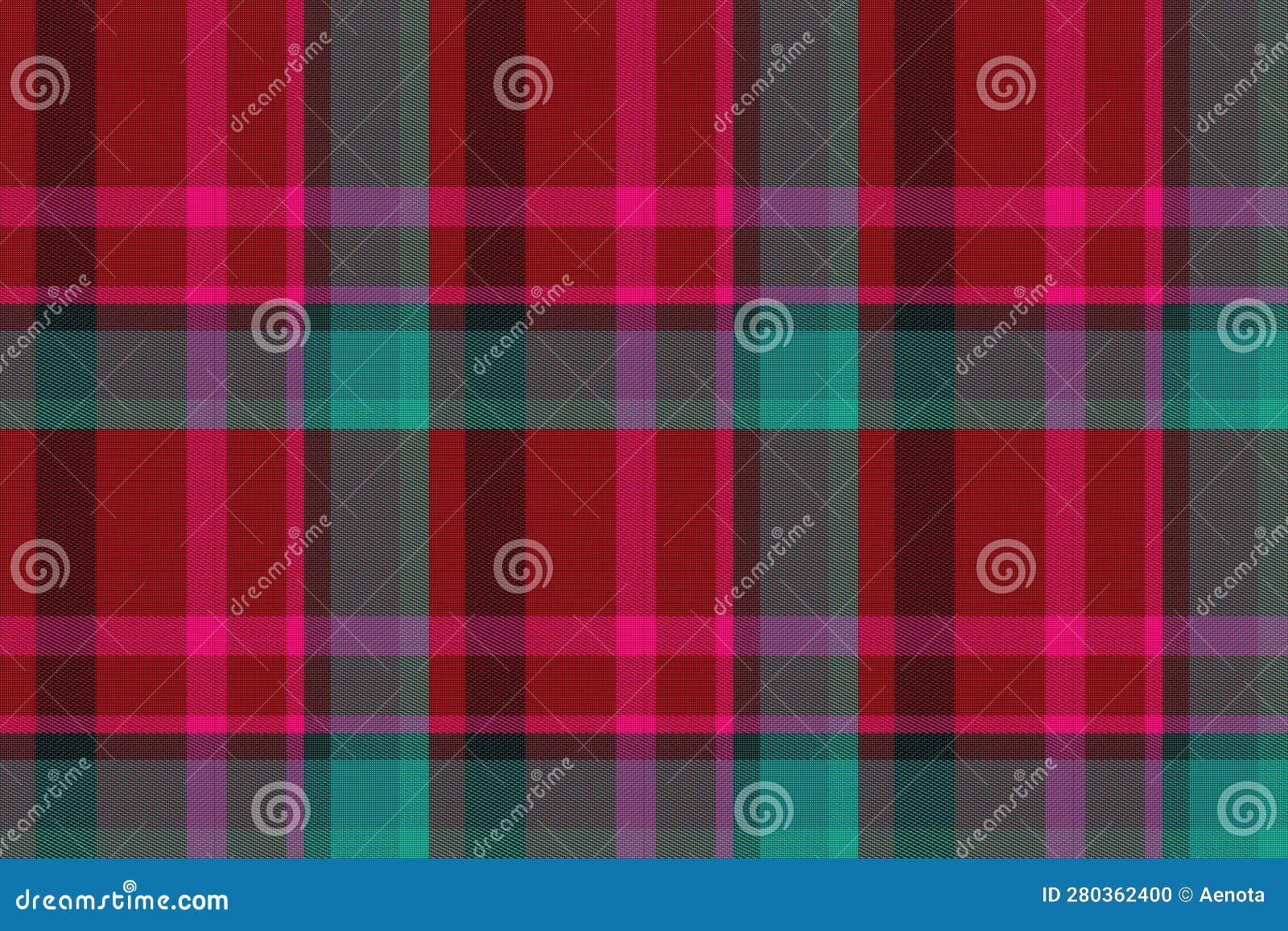 Wide Continuous Plaid Fabric Pattern Stock Illustration - Illustration ...