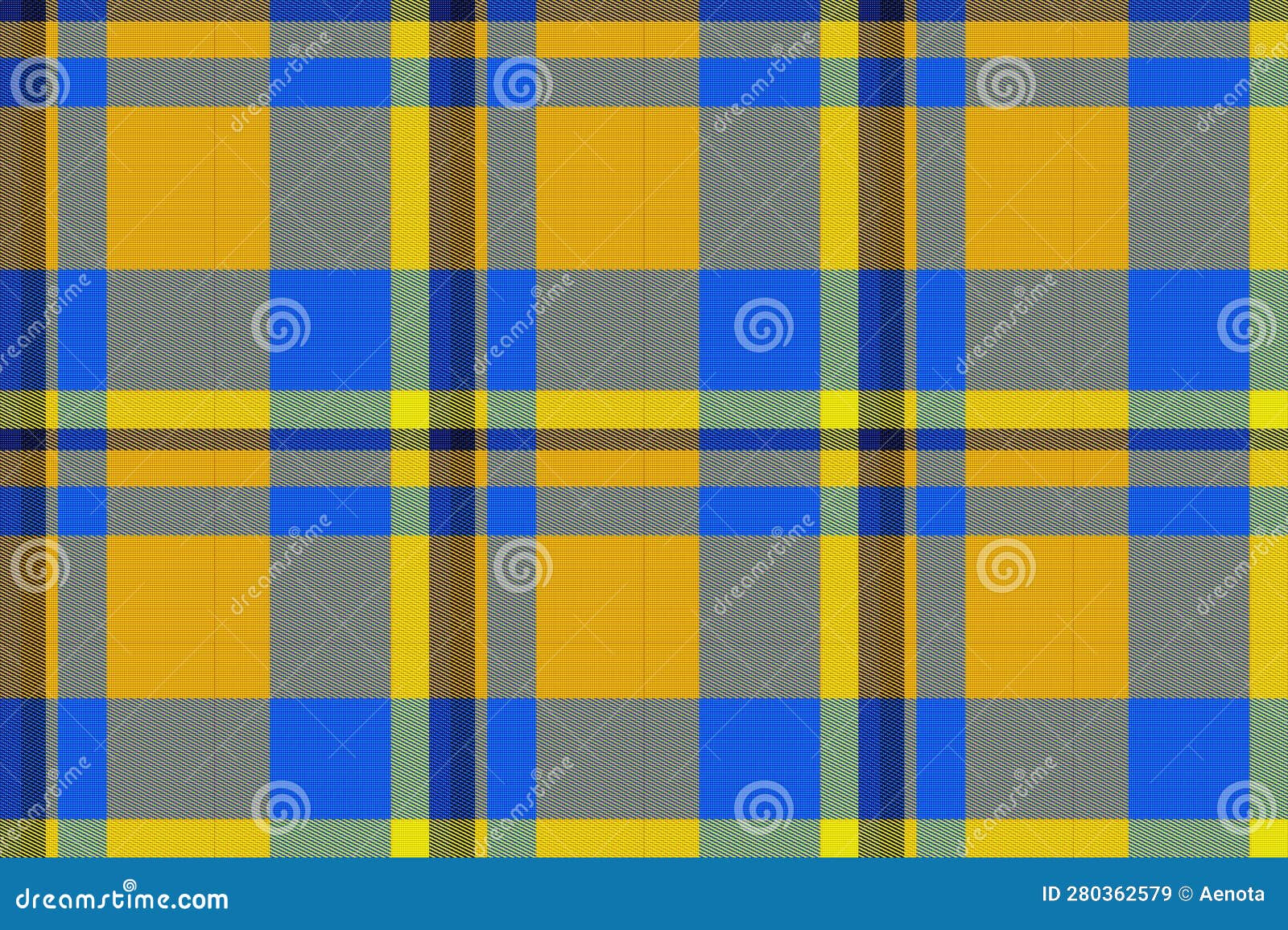 Wide Continuous Plaid Fabric Pattern Stock Illustration - Illustration ...