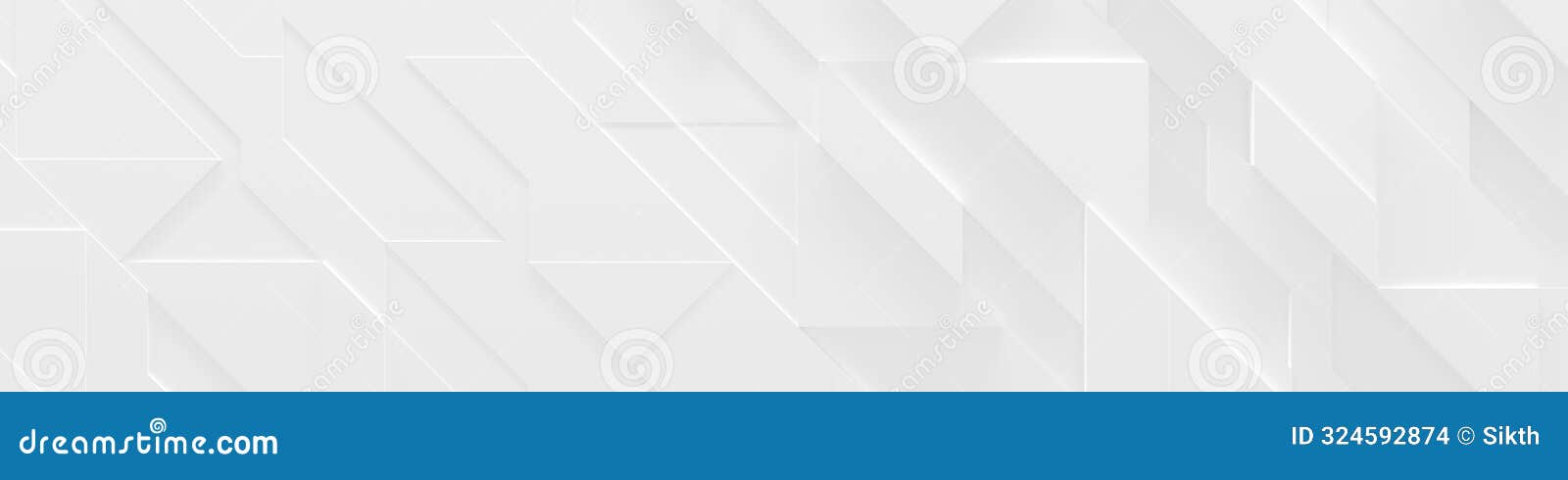 Wide White Innovative High Tech Background (Website Header) (3d Render ...
