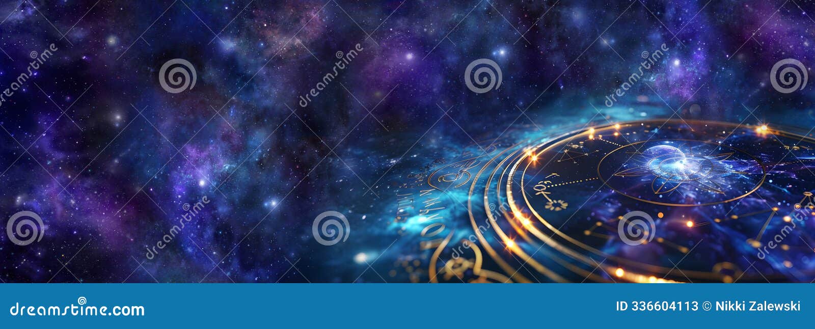 Wide Deep Space Astrology Theme Template Stock Illustration ...