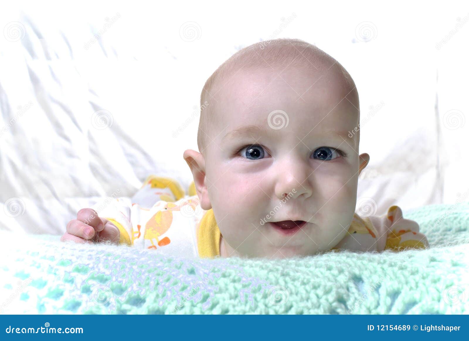 Wide-eyed baby stock image. Image of wide, child, young - 12154689