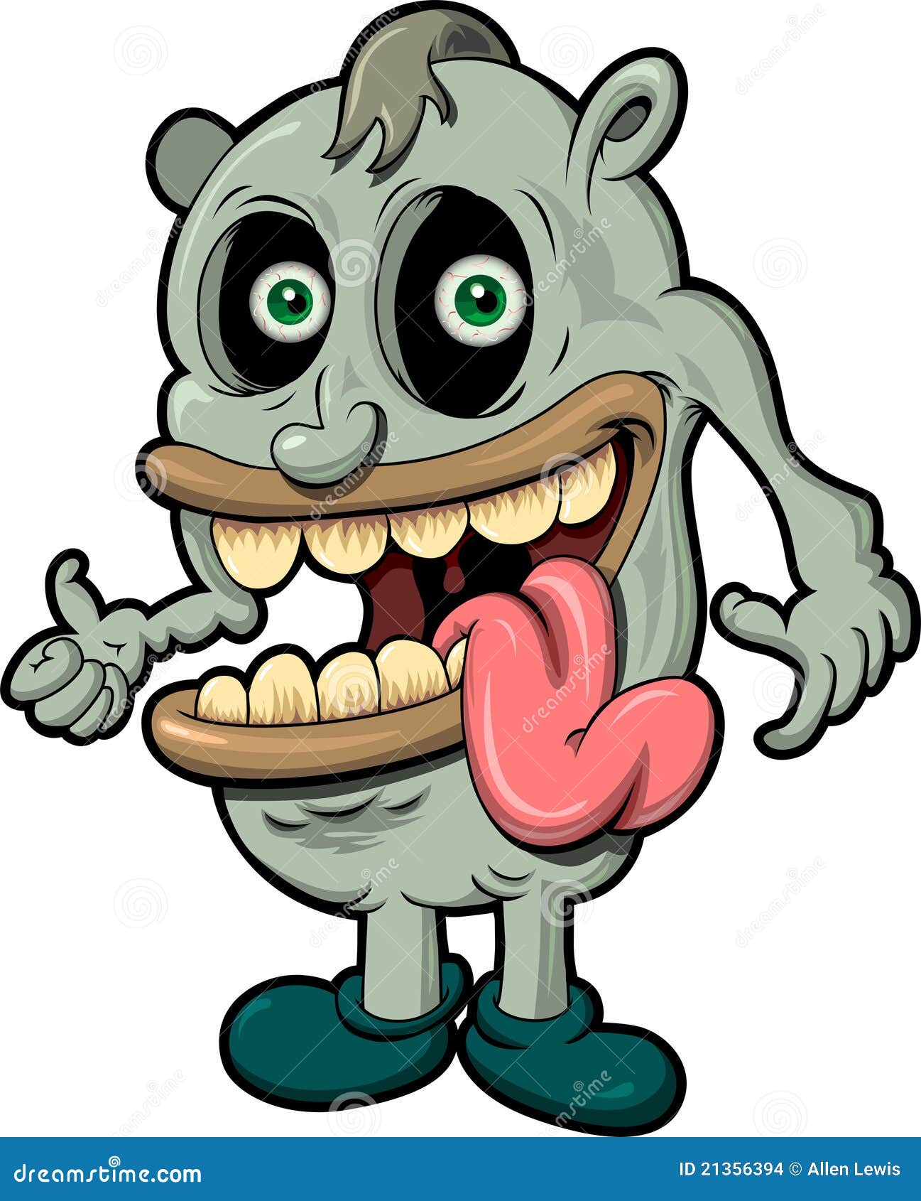 Wide Eyed Monster stock vector. Illustration of character - 21356394