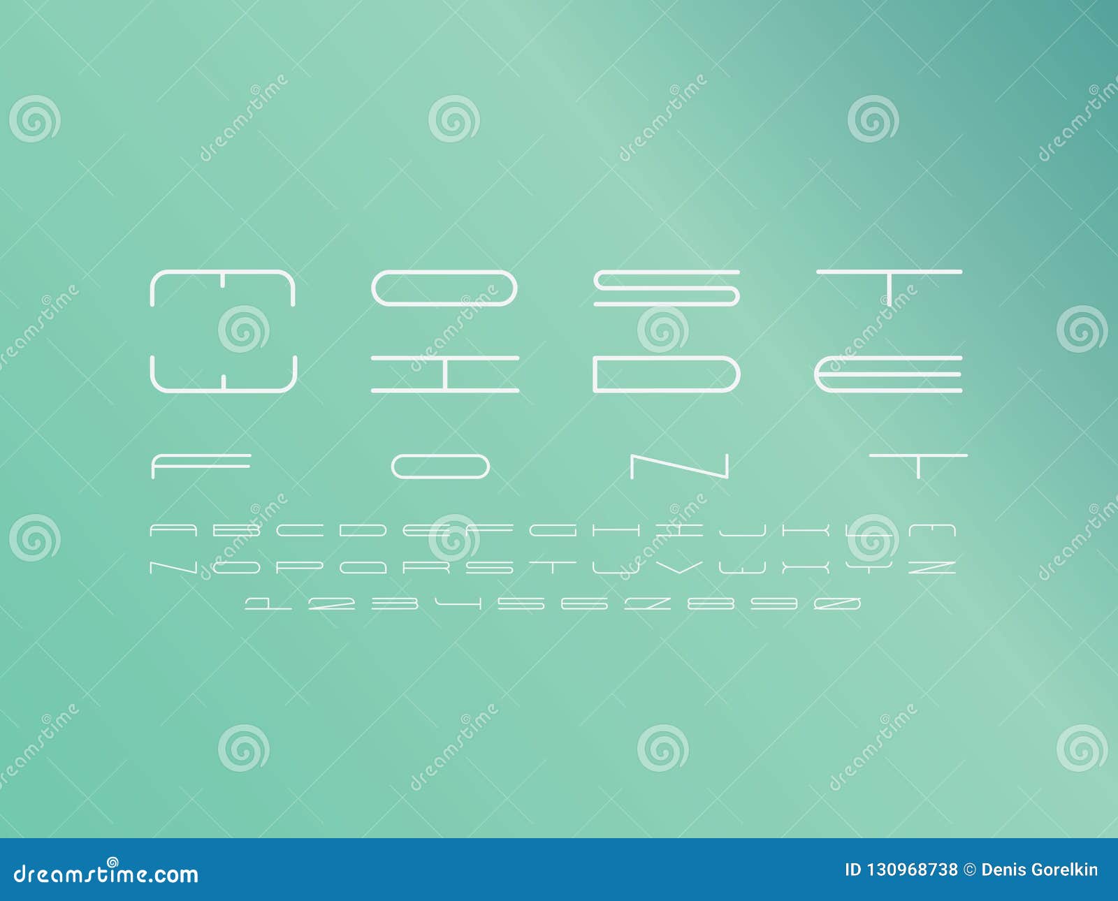 Wide font. Vector alphabet stock vector. Illustration of typography ...
