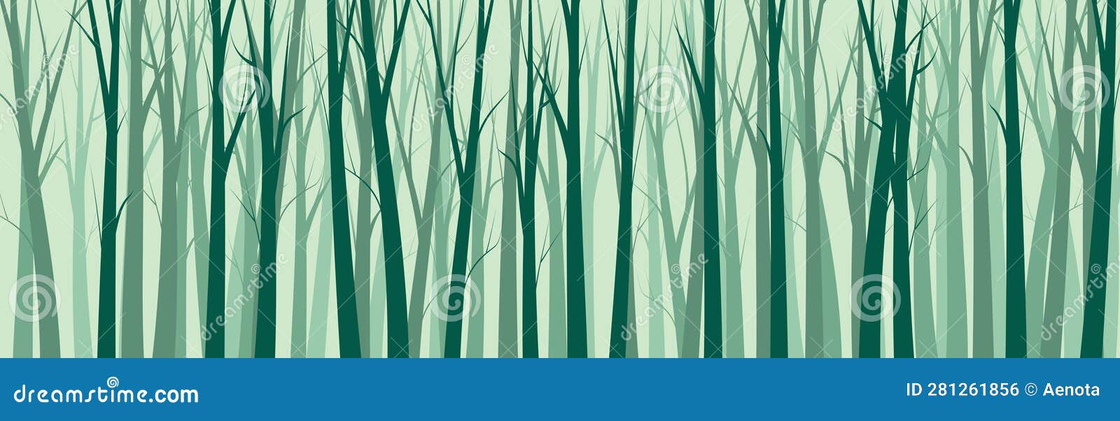 Wide Forest Background - Vector Illustration Stock Vector ...