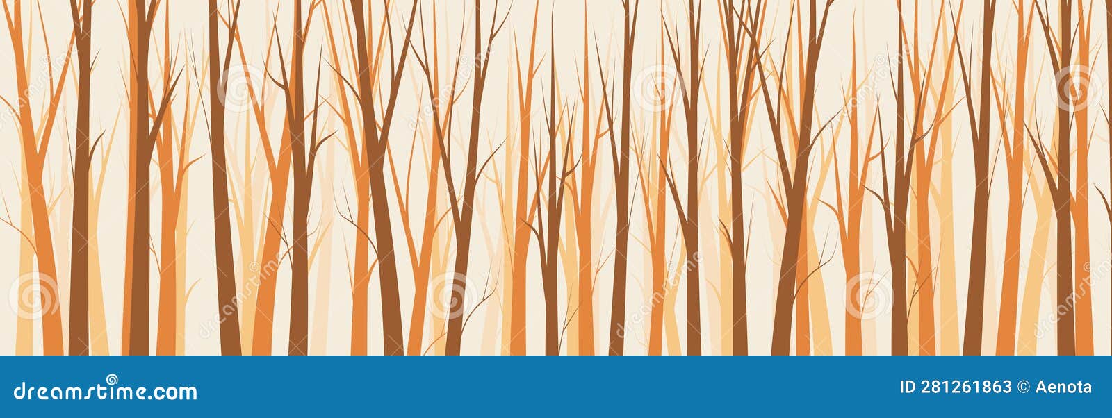 Wide Forest Background - Vector Illustration Stock Vector ...