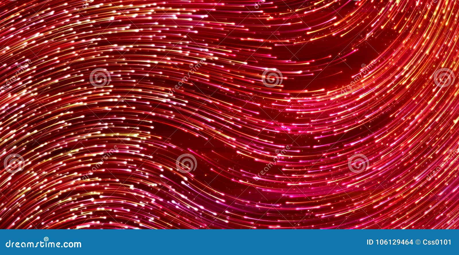 Wide-format Header with Flying Swarm Fireflies in Night Glowing Tracks ...