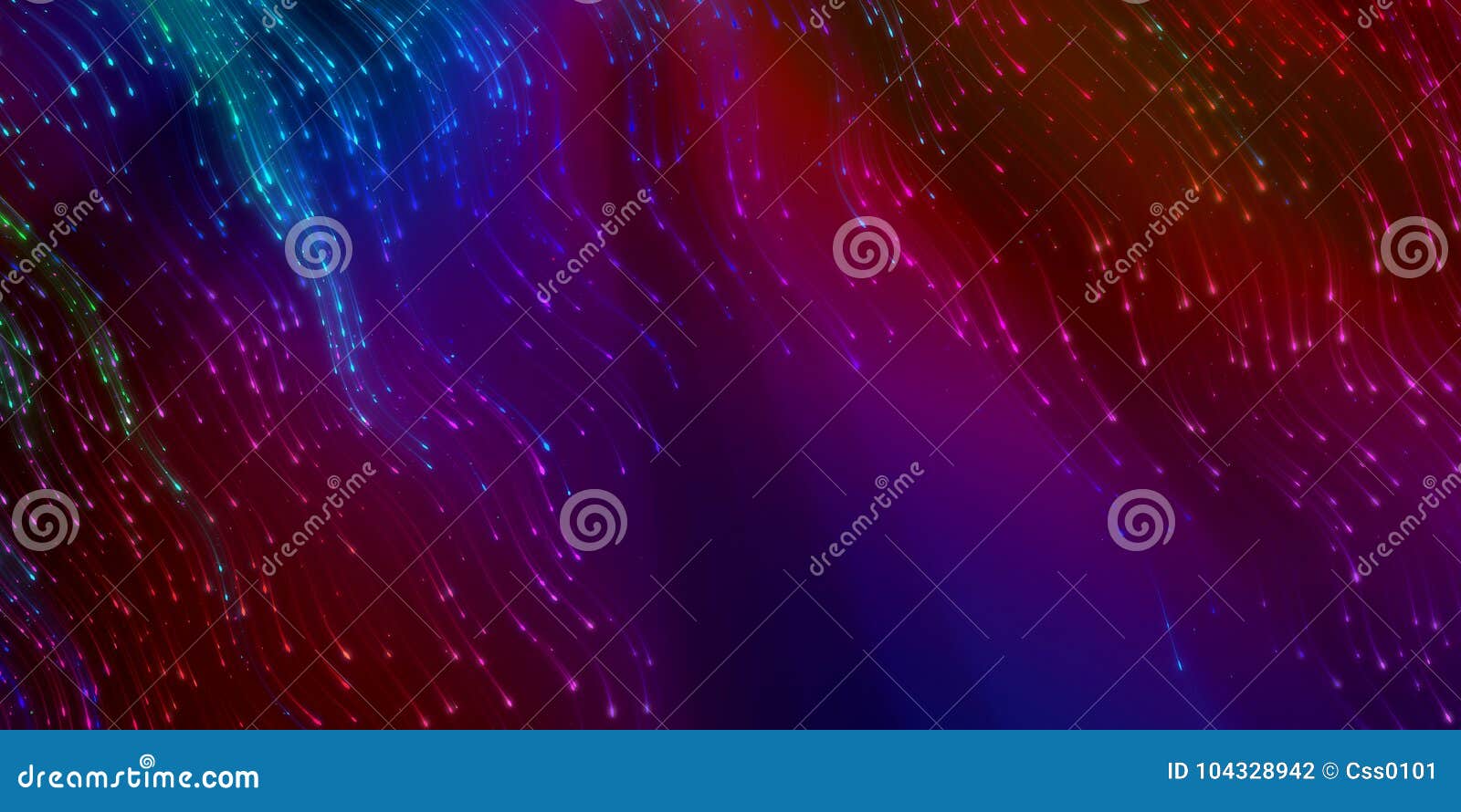 Wide-format Header with Flying Swarm Fireflies in Night Glowing Tracks ...