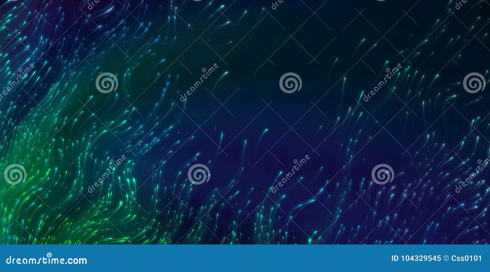 Wide-format Header with Flying Swarm Fireflies in Night Glowing Tracks ...