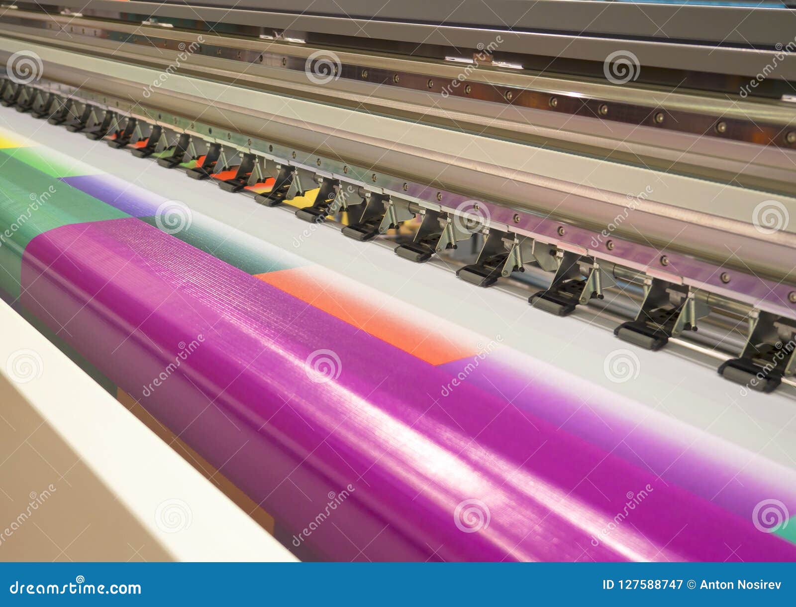 Wide-format inkjet printer stock image. Image of print - 127588747