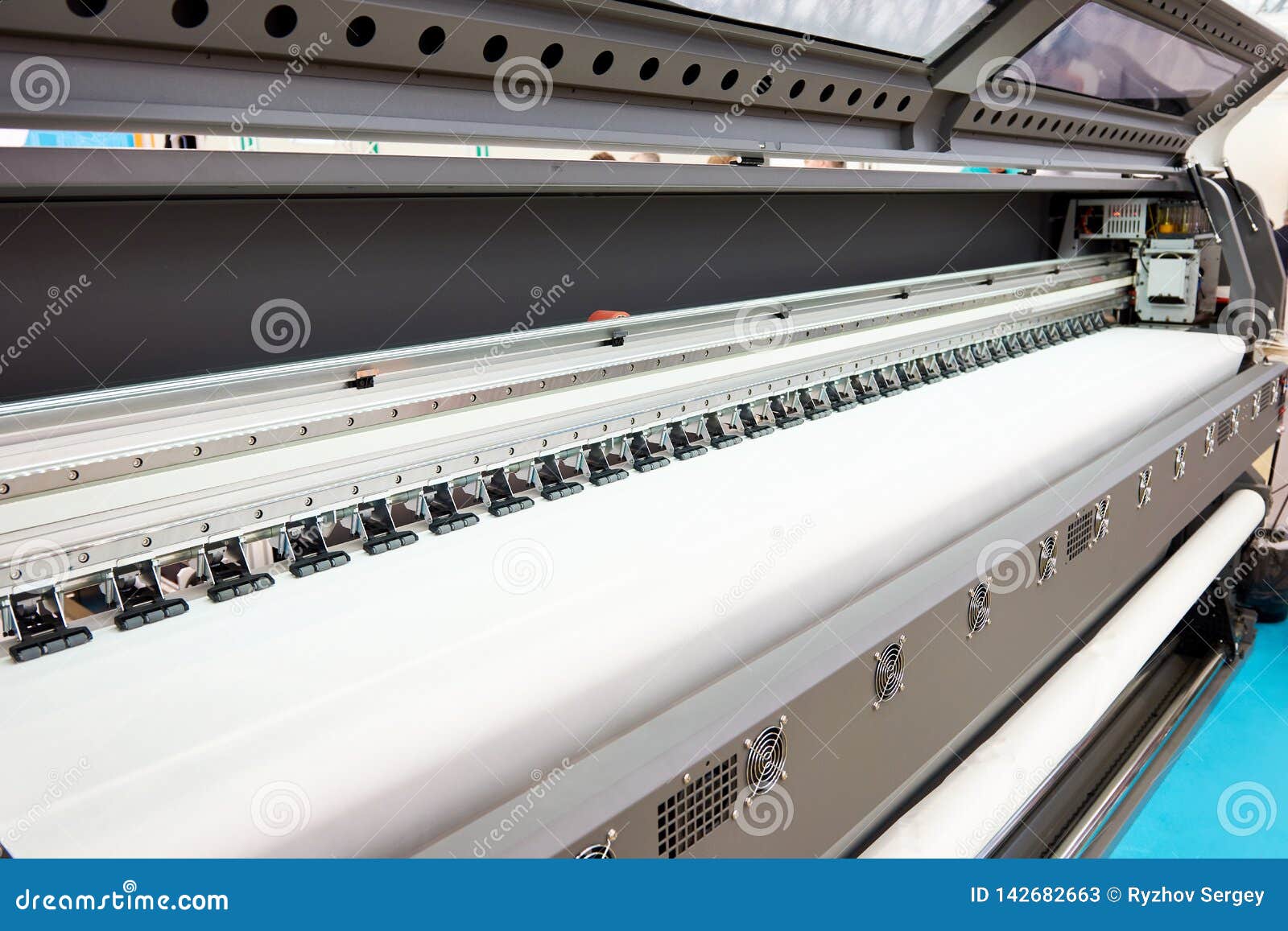 Wide Format Printer for Paper and Textile Stock Image - Image of ...