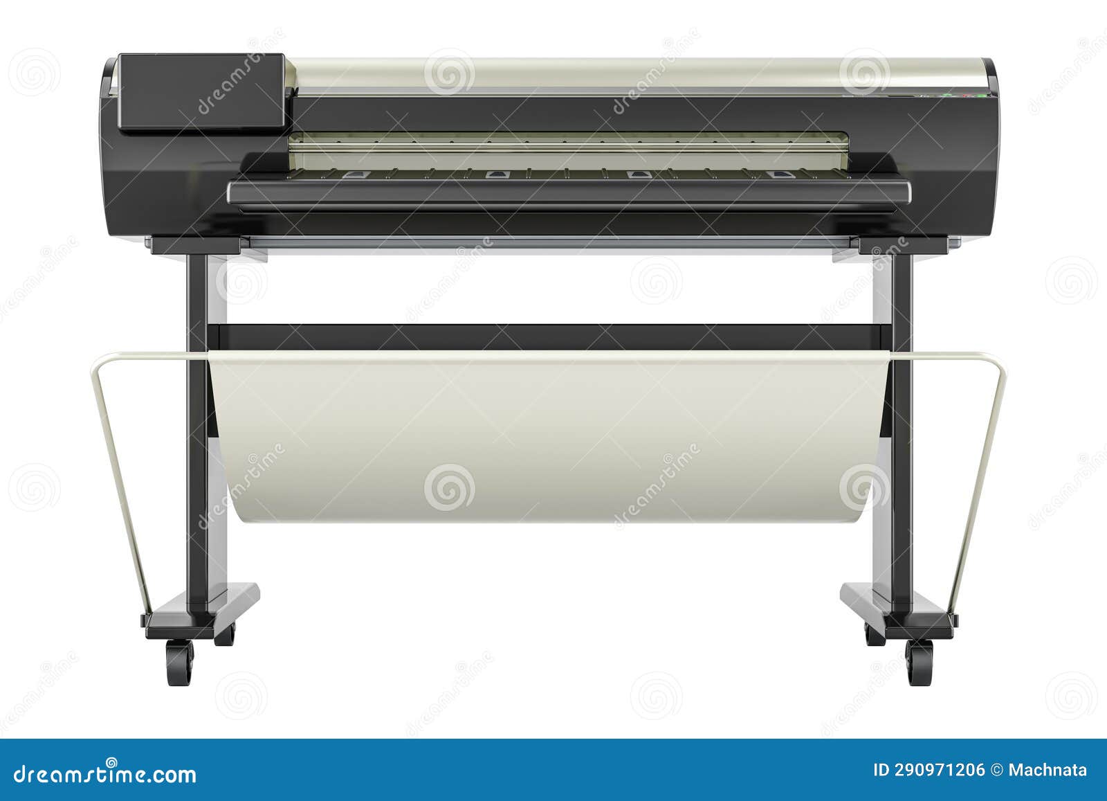 Printer And Plotter Outline Color Icons Cartoon Vector | CartoonDealer ...