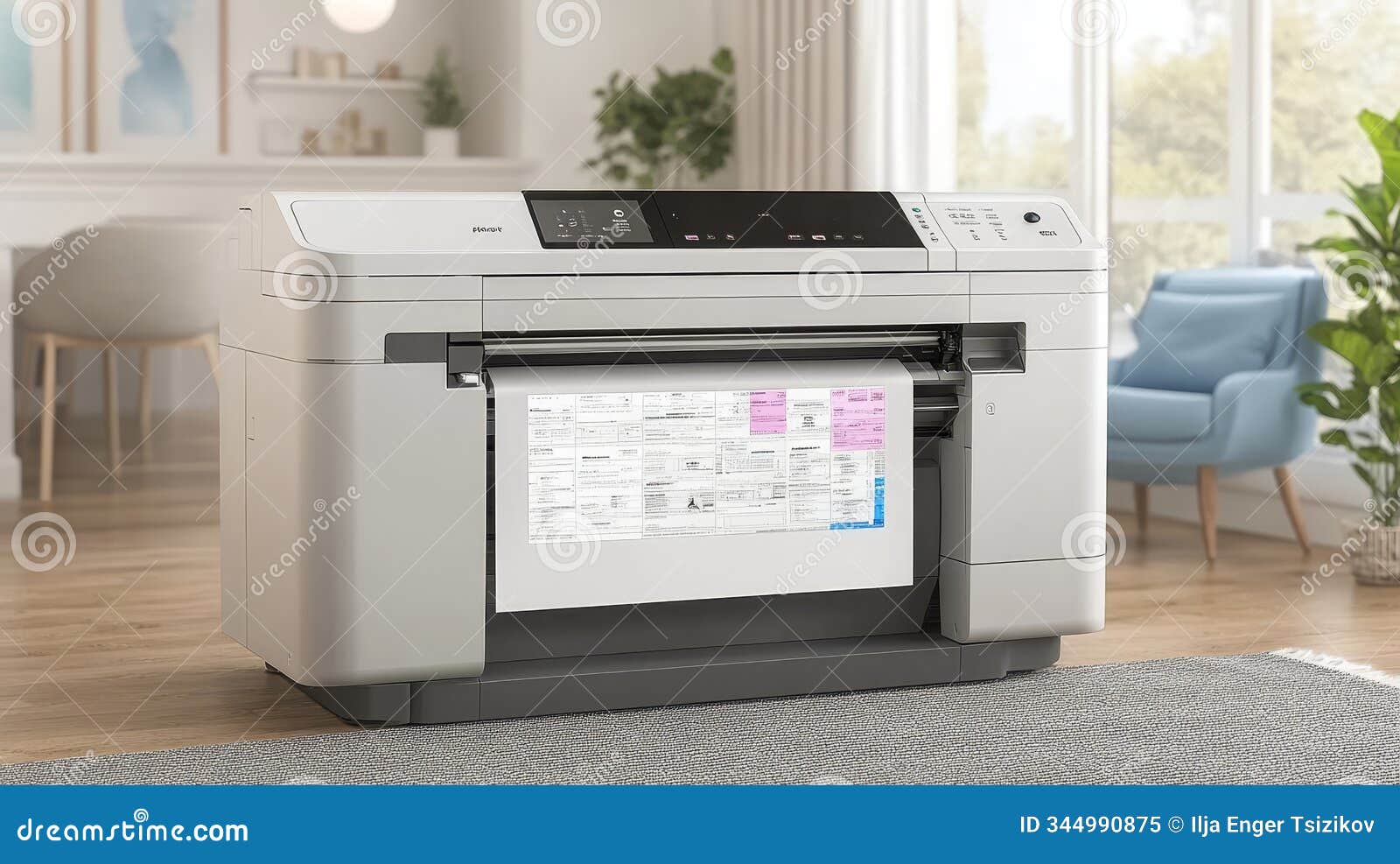 Wide-Format Printer Producing Technical Drawings in a Modern ...