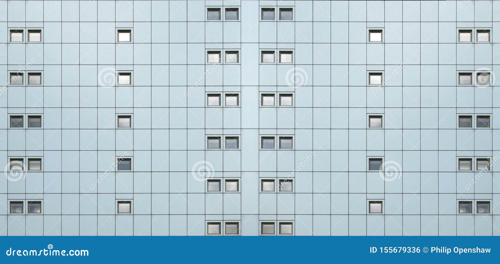 Pattern From The Windows Of A New Multi-storey Building. Window In ...