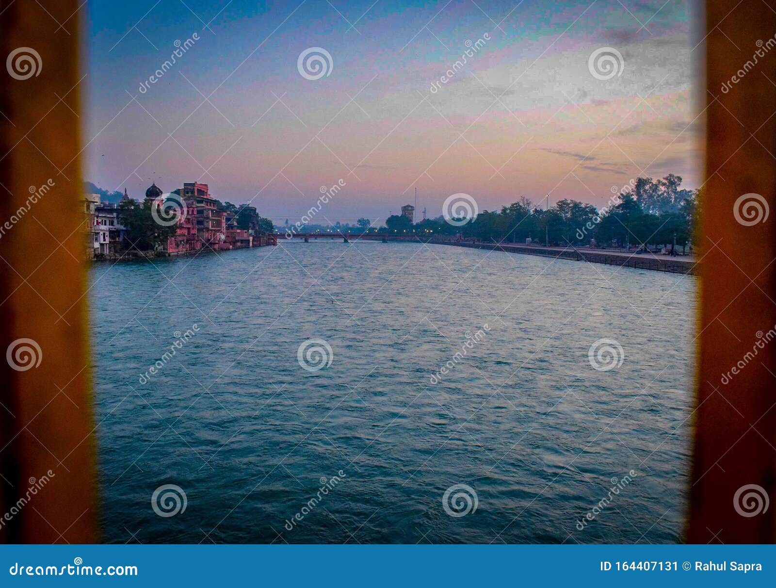 Wide Ganga River View in Haridwar India, Ganga River Full Wide View ...