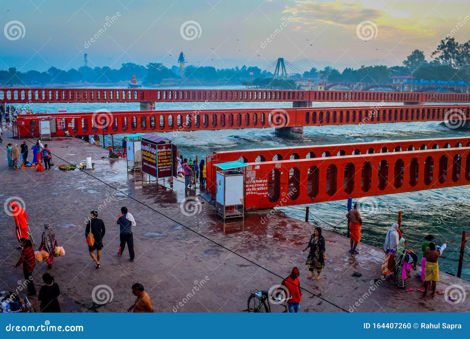 Wide Ganga River View in Haridwar India, Ganga River Full Wide View ...