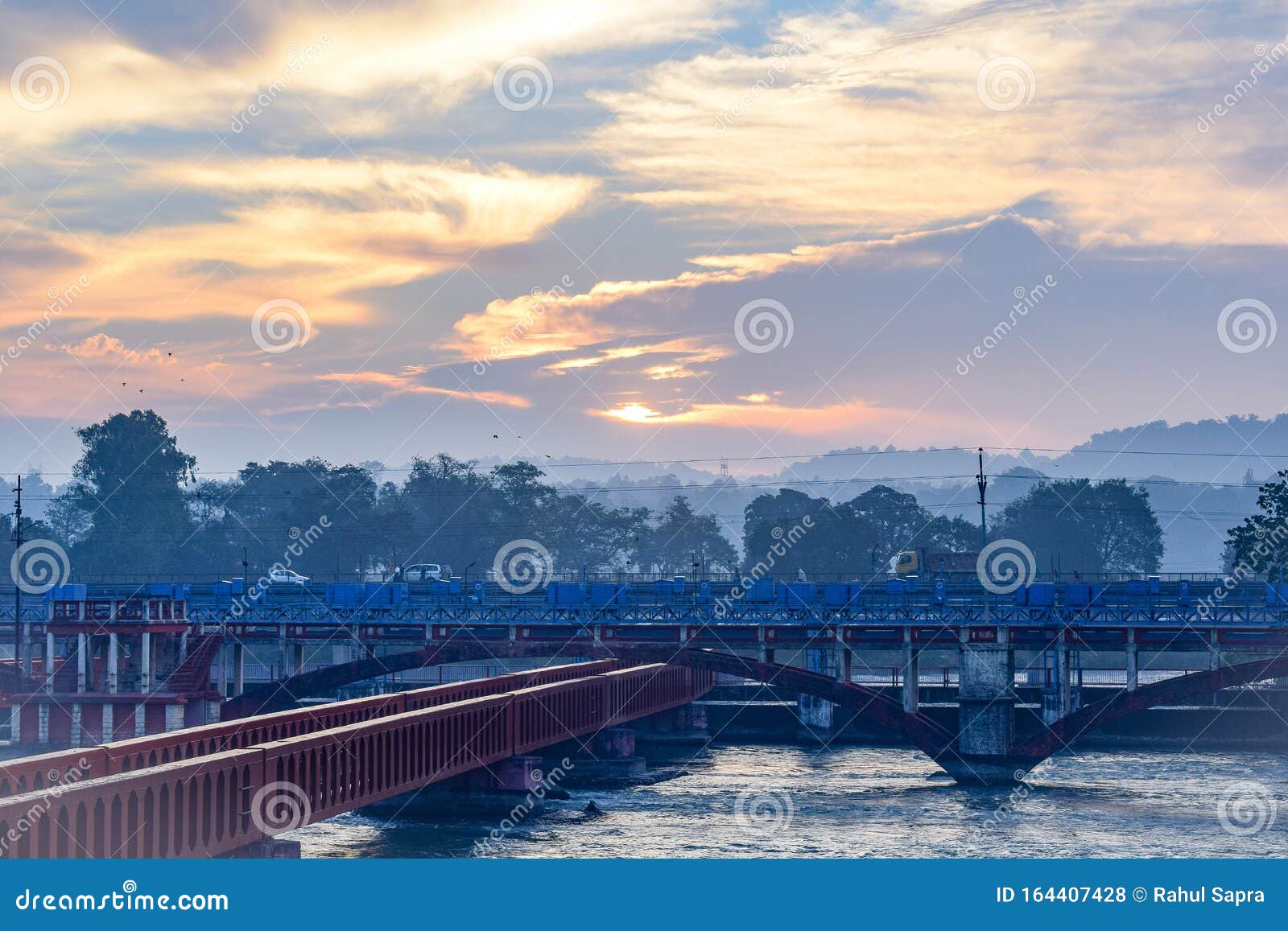 Wide Ganga River View in Haridwar India, Ganga River Full Wide View ...