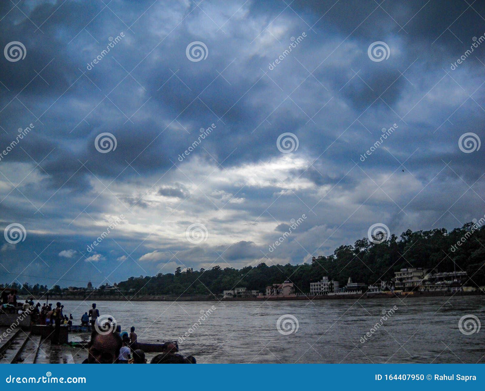 Wide Ganga River View in Haridwar India, Ganga River Full Wide View ...