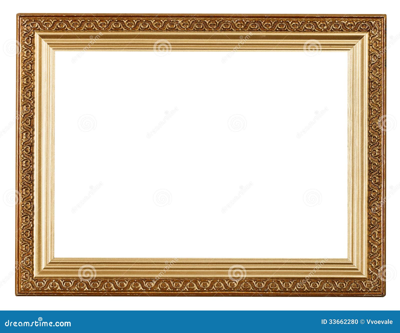 Wide gold picture frame stock photo. Image of gold, bronze - 33662280