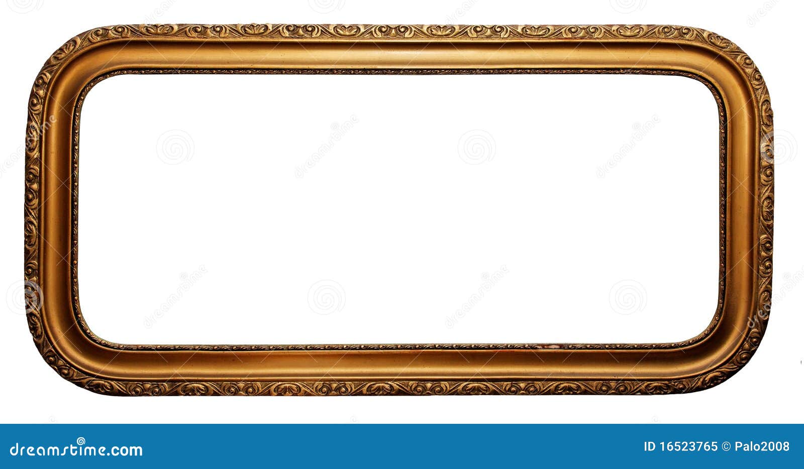 Wide Gold Plated Wooden Picture Frame Stock Image - Image of boundary ...