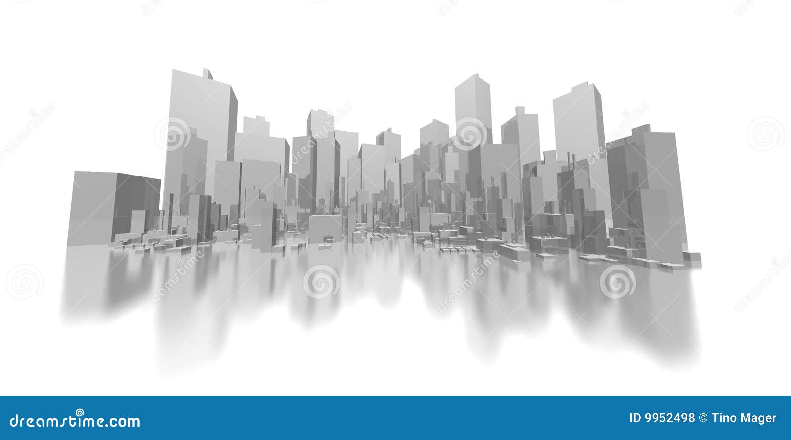 Wide gray abstract skyline stock illustration. Illustration of ...