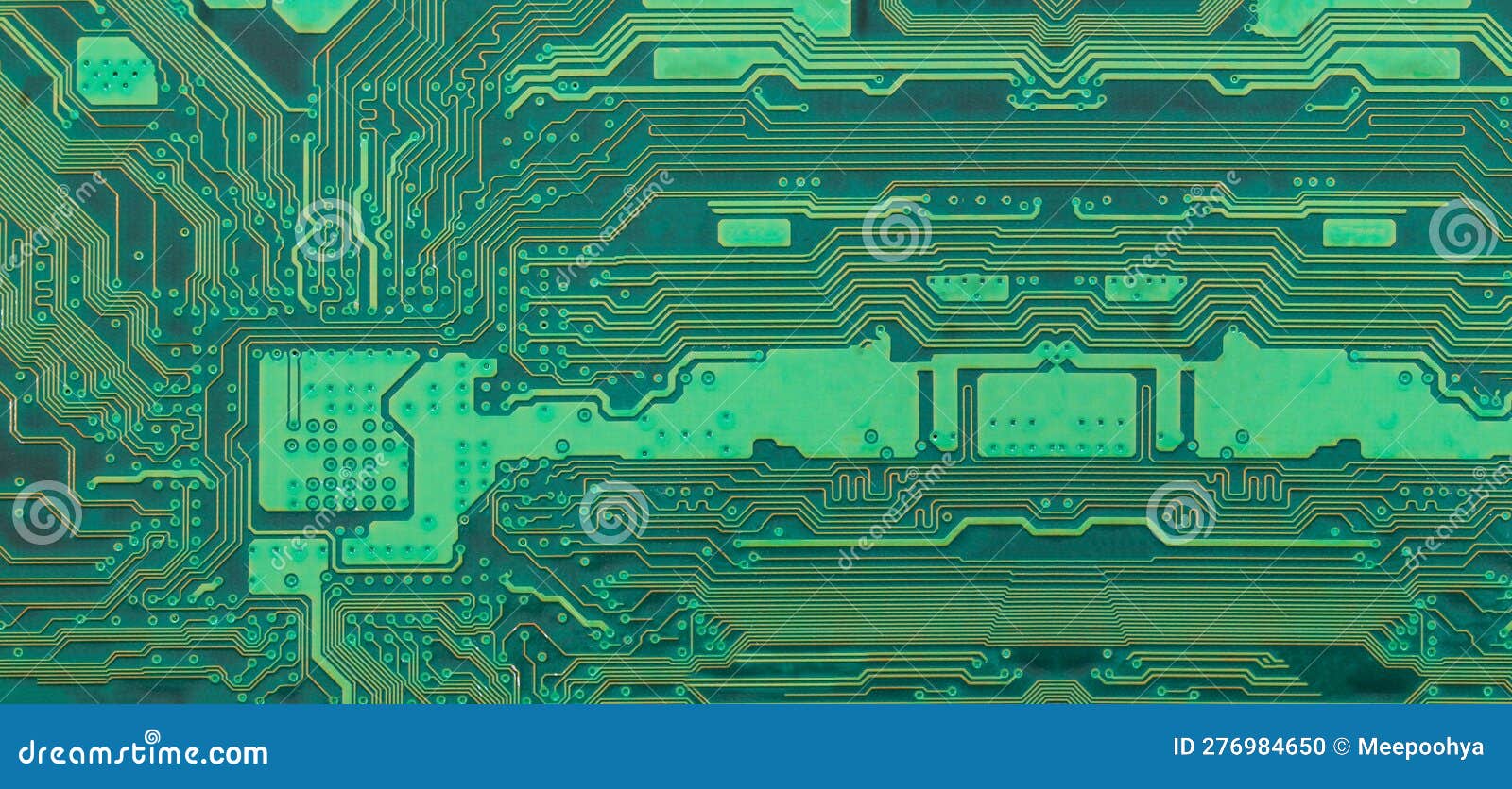 Wide Green Computer Motherboard Surface of Technology Background Stock ...