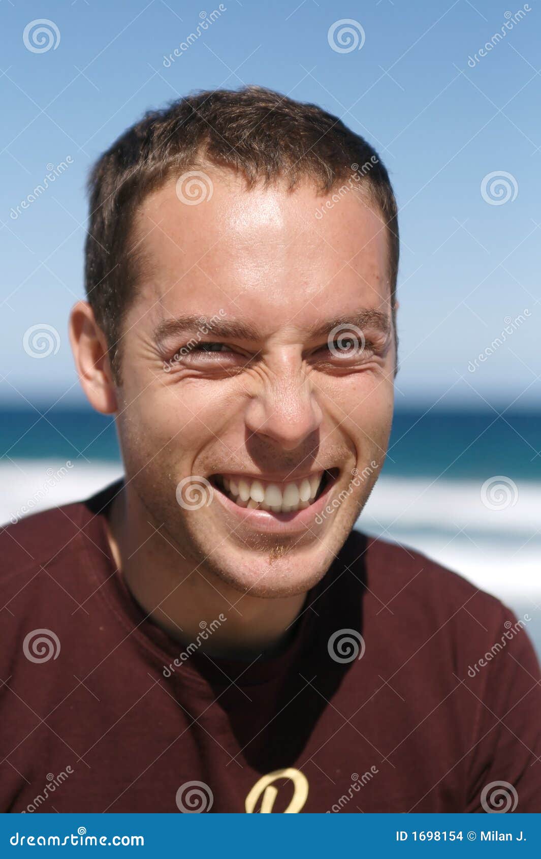 Wide Grin stock photo. Image of grin, chortle, crack, amusement - 1698154