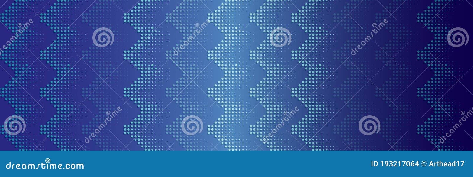 Wide Halftone Texture On Blue Background. Modern Dotted Futuristic ...
