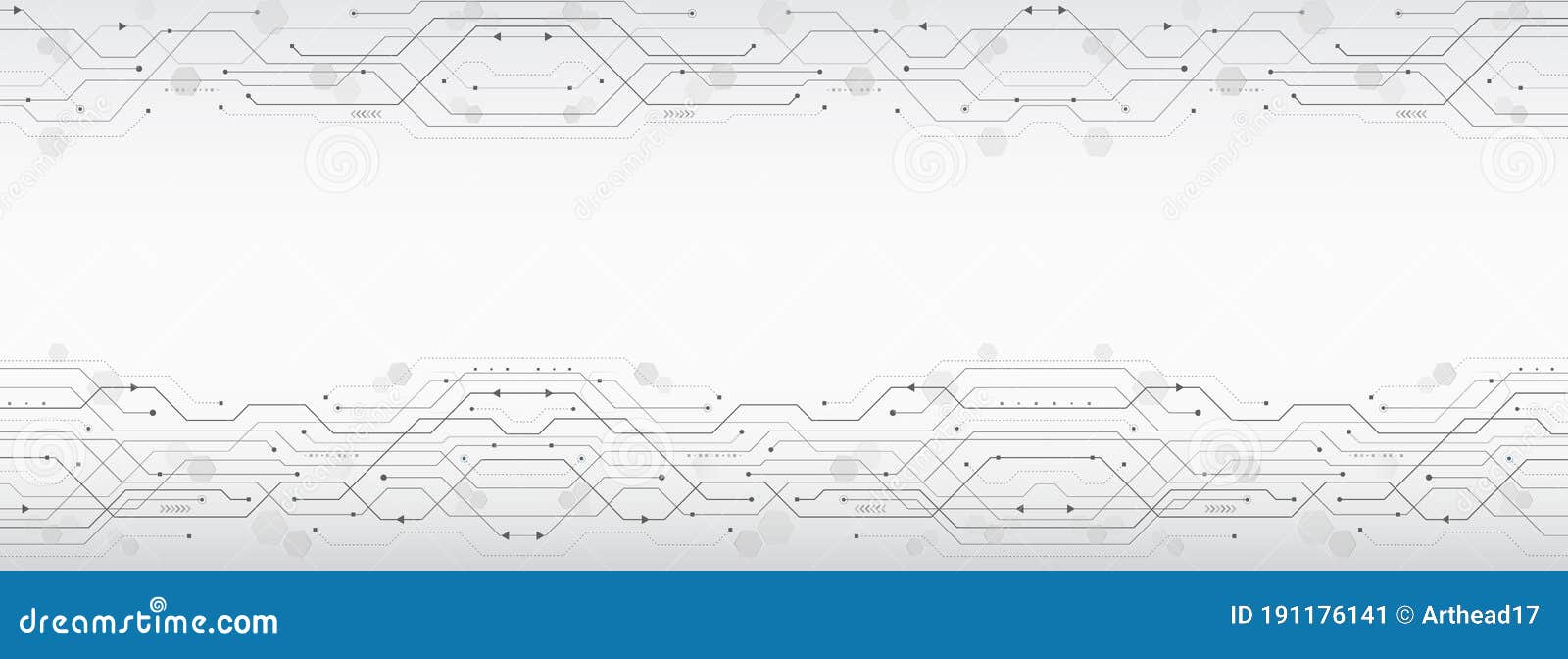 Wide Hi-tech Computer Digital Technology Concept. Abstract Technology ...