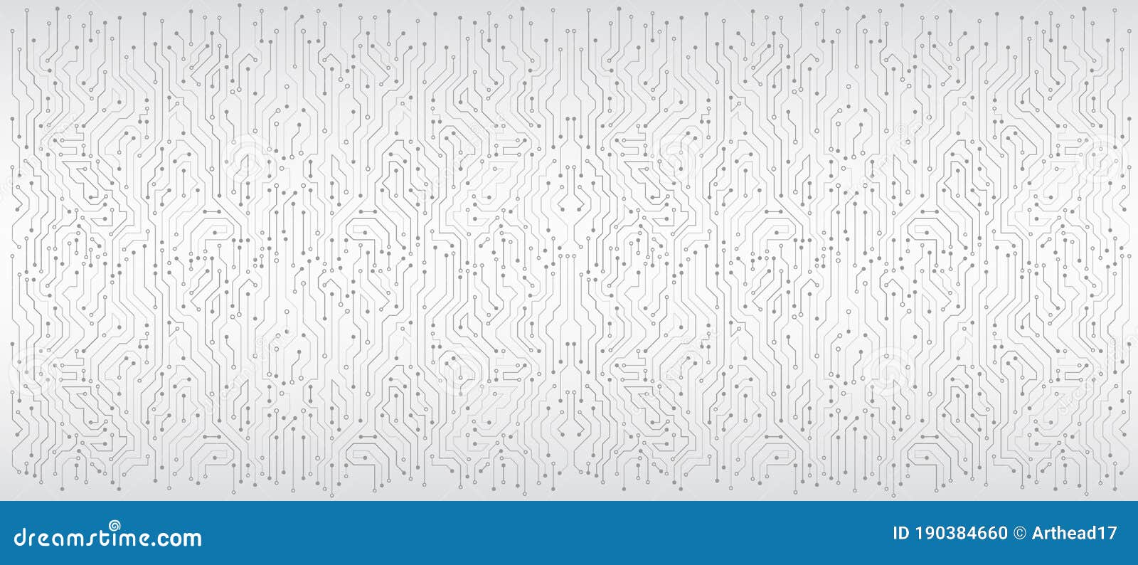 Wide High-tech Technology Background Texture. Circuit Board Vector ...
