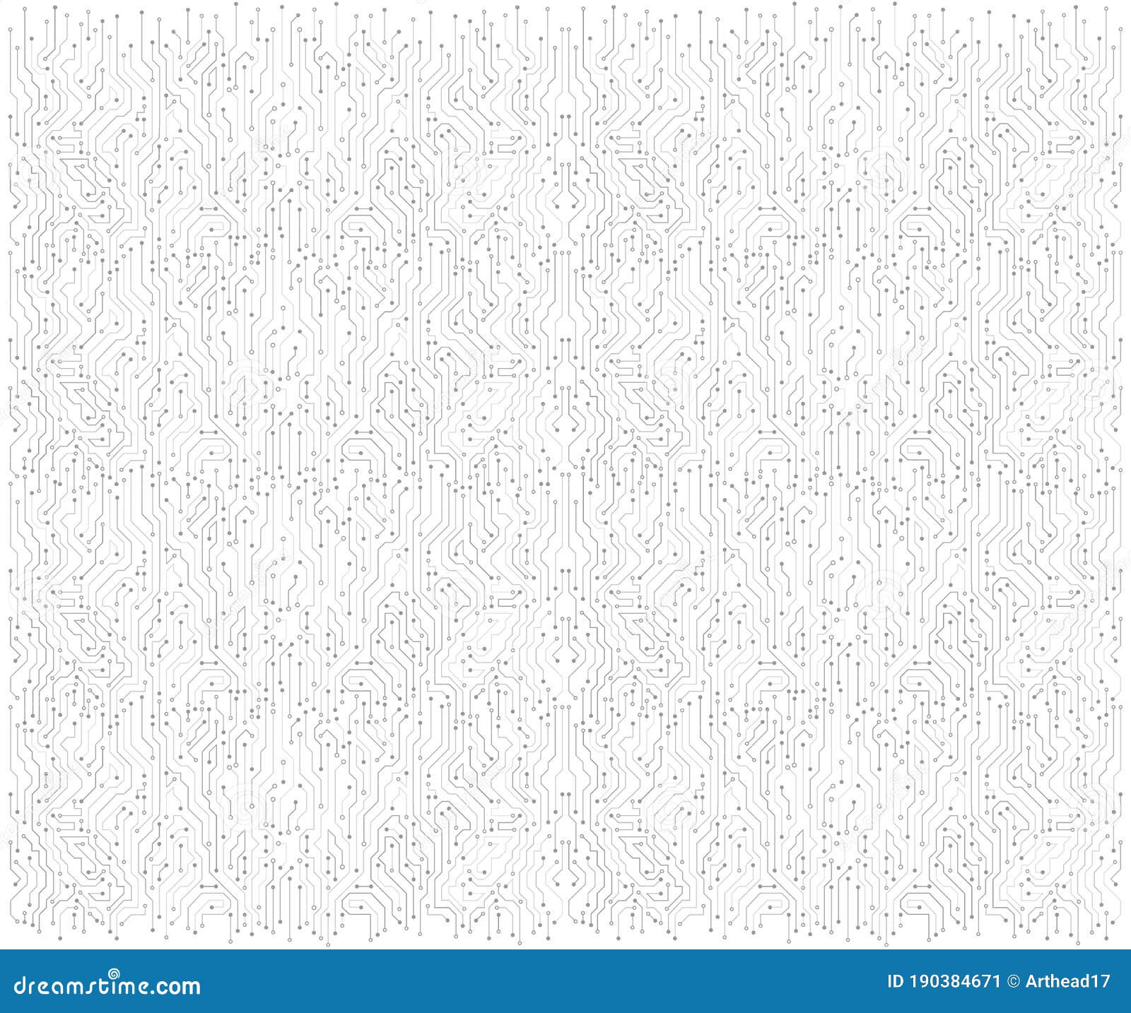 Wide High-tech Technology Background Texture. Circuit Board Vector ...