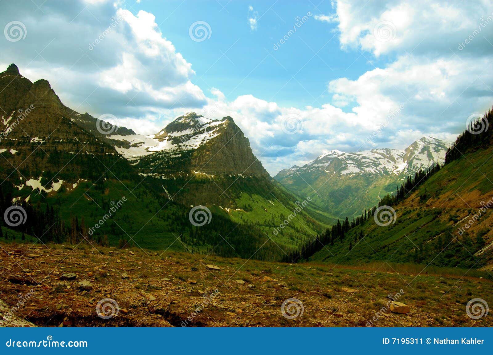 Wide Landscape with Mountains. Stock Image - Image of landscape, green ...
