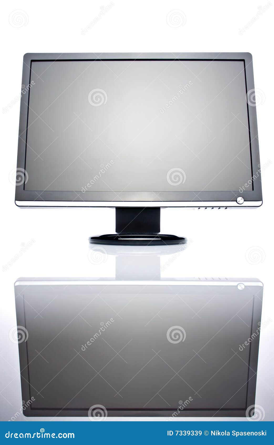 Wide LCD monitor stock image. Image of electronic, desktop - 7339339