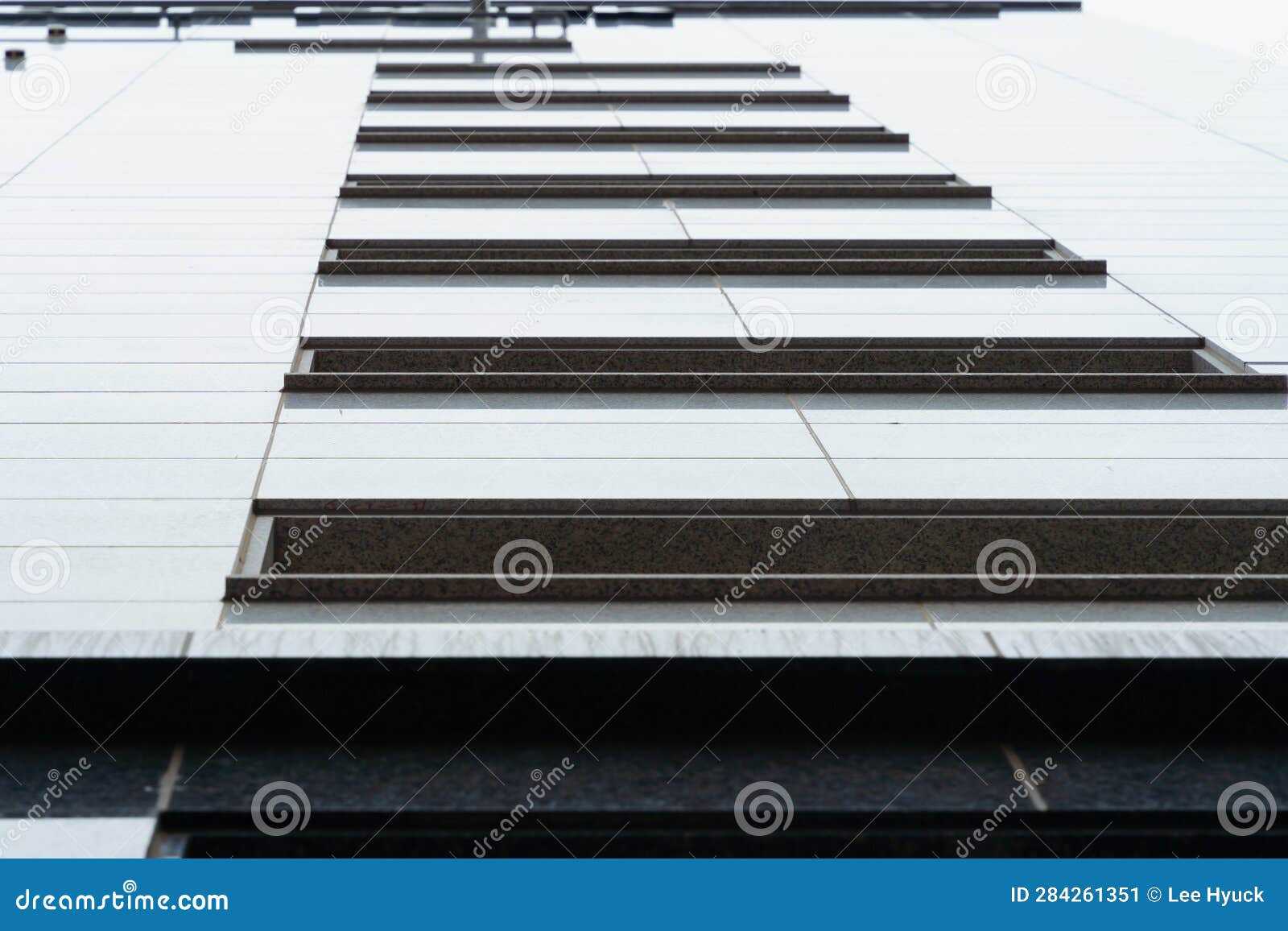 Wide, Low-height Windows are Placed Side by Side on the Marble-clad ...