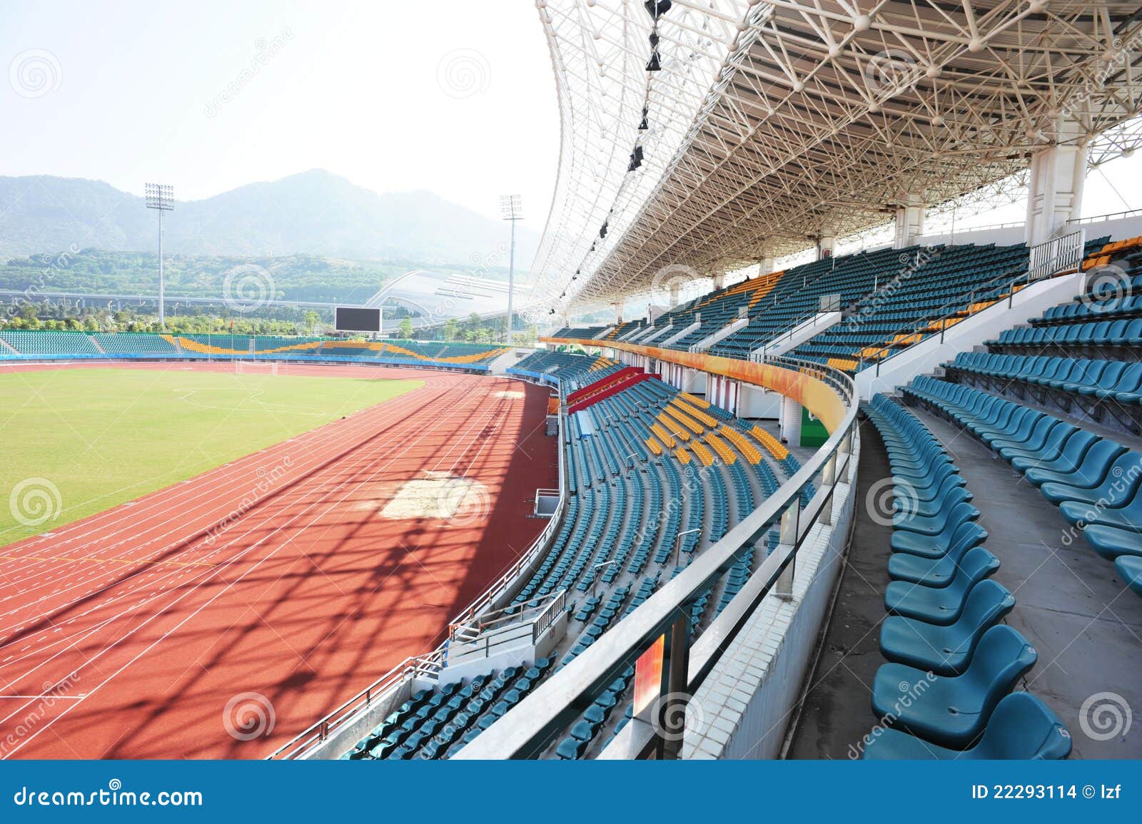 Wide modern stadium stock photo. Image of huge, colorful - 22293114