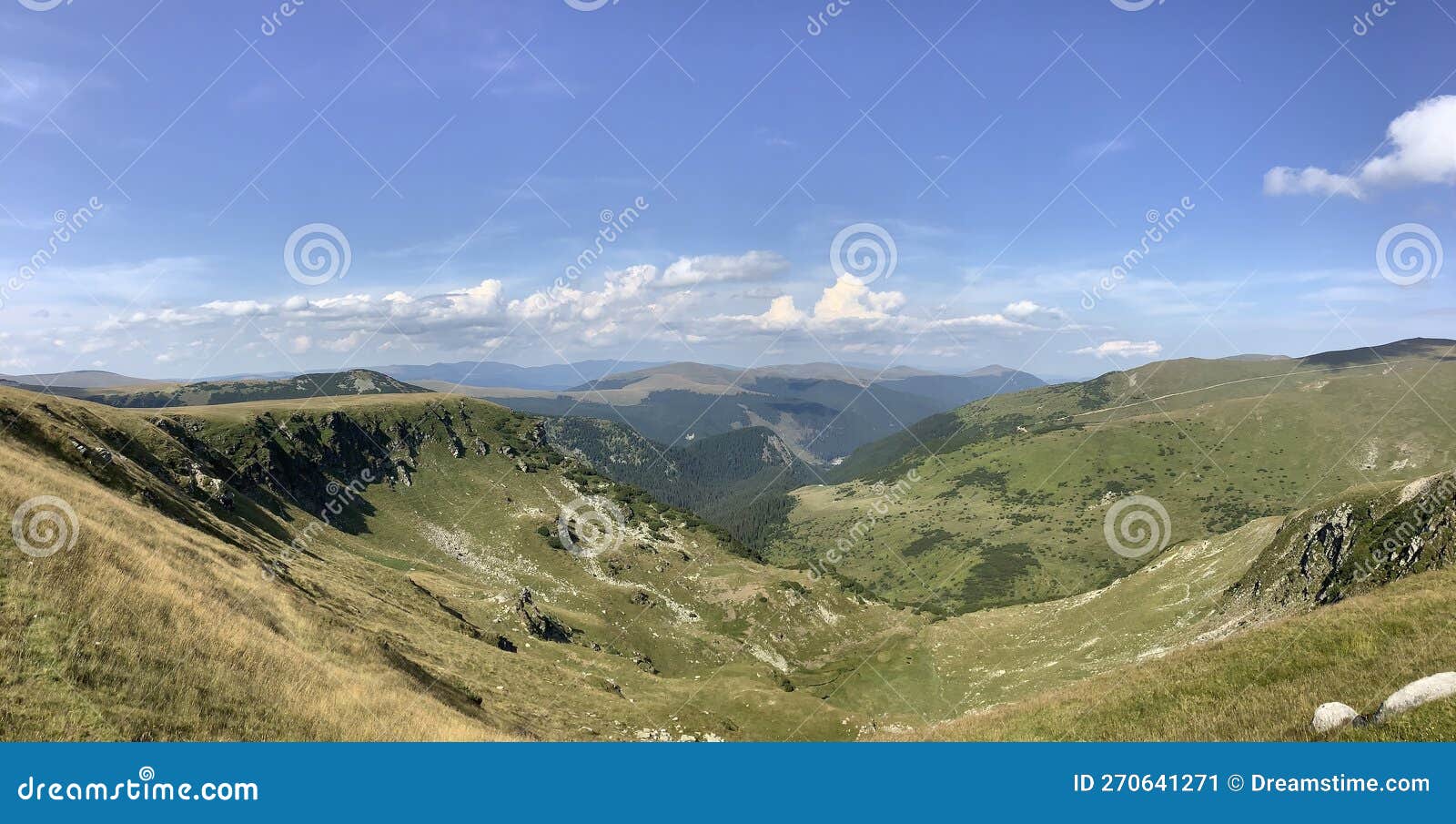 A Wide Mountain Valley in Full Sun Stock Image - Image of walking ...