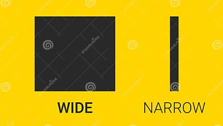 Wide Narrow Thick Vector Thin Mouse Cursor Design Element. Stock Vector ...
