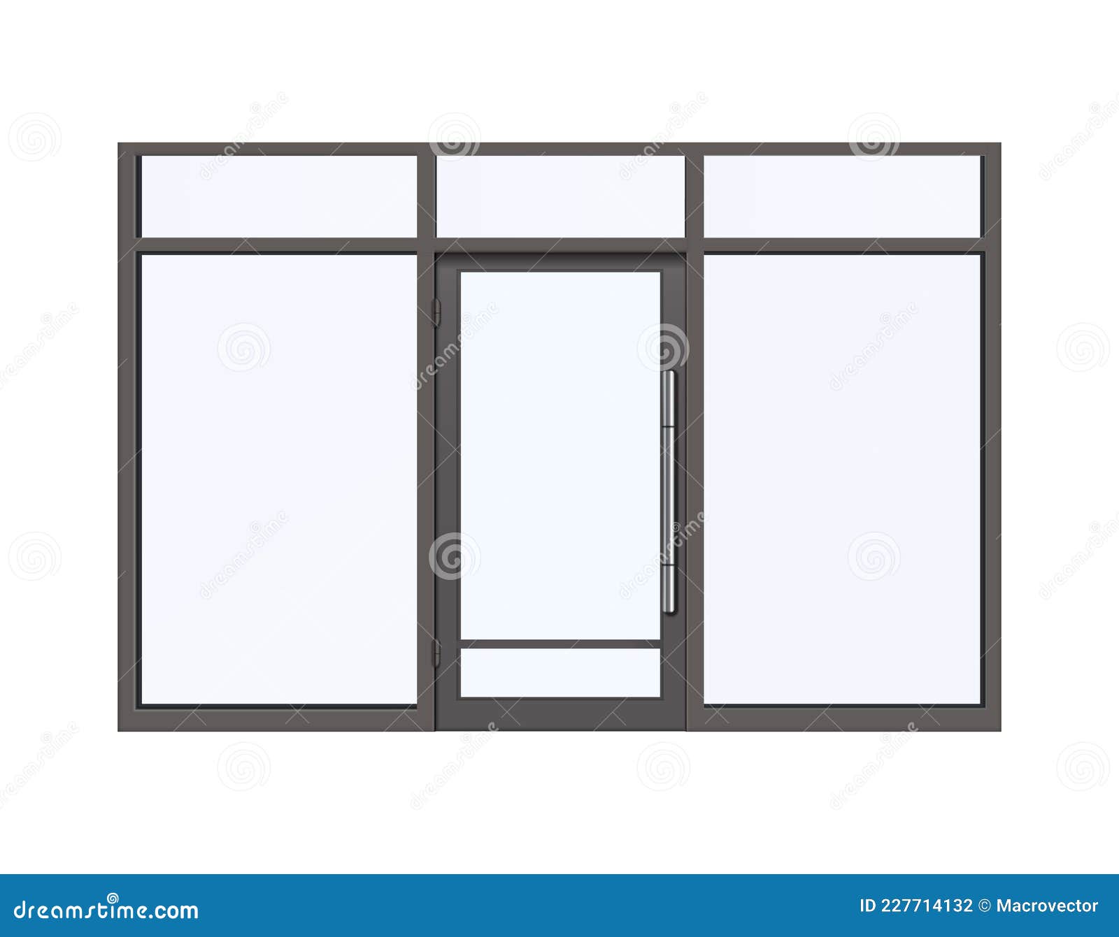 Wide Office Window Composition Stock Vector - Illustration of realistic ...