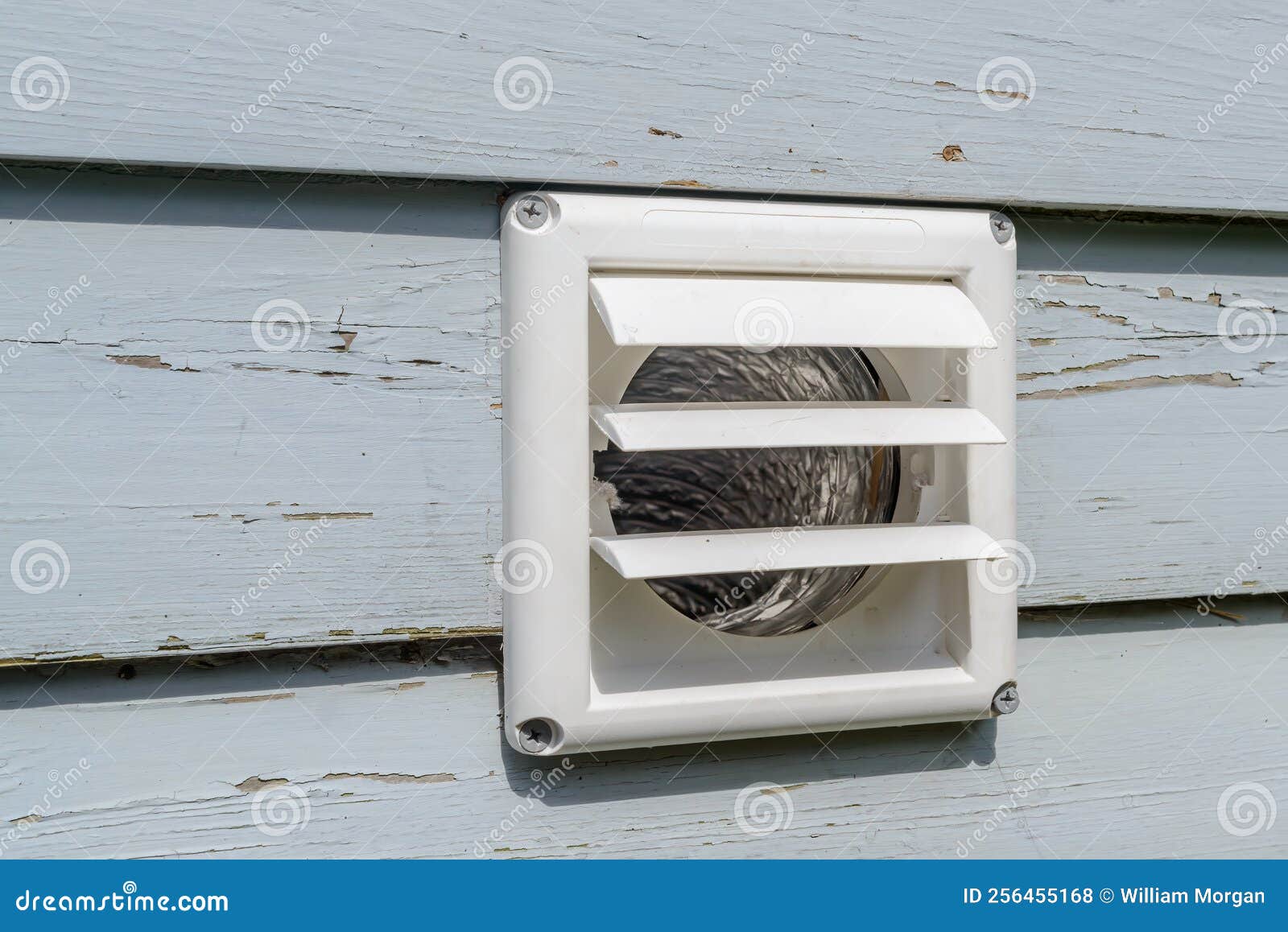Wide Open Dryer Exhaust Vent Stock Photo - Image of open, detail: 256455168