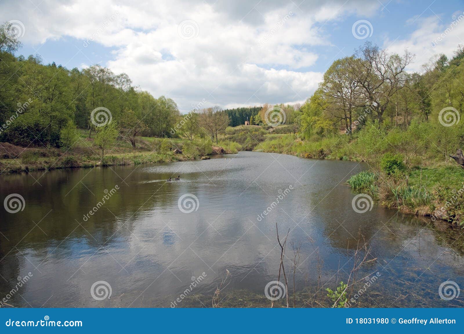 The wide open lake stock photo. Image of clouds, nature - 18031980