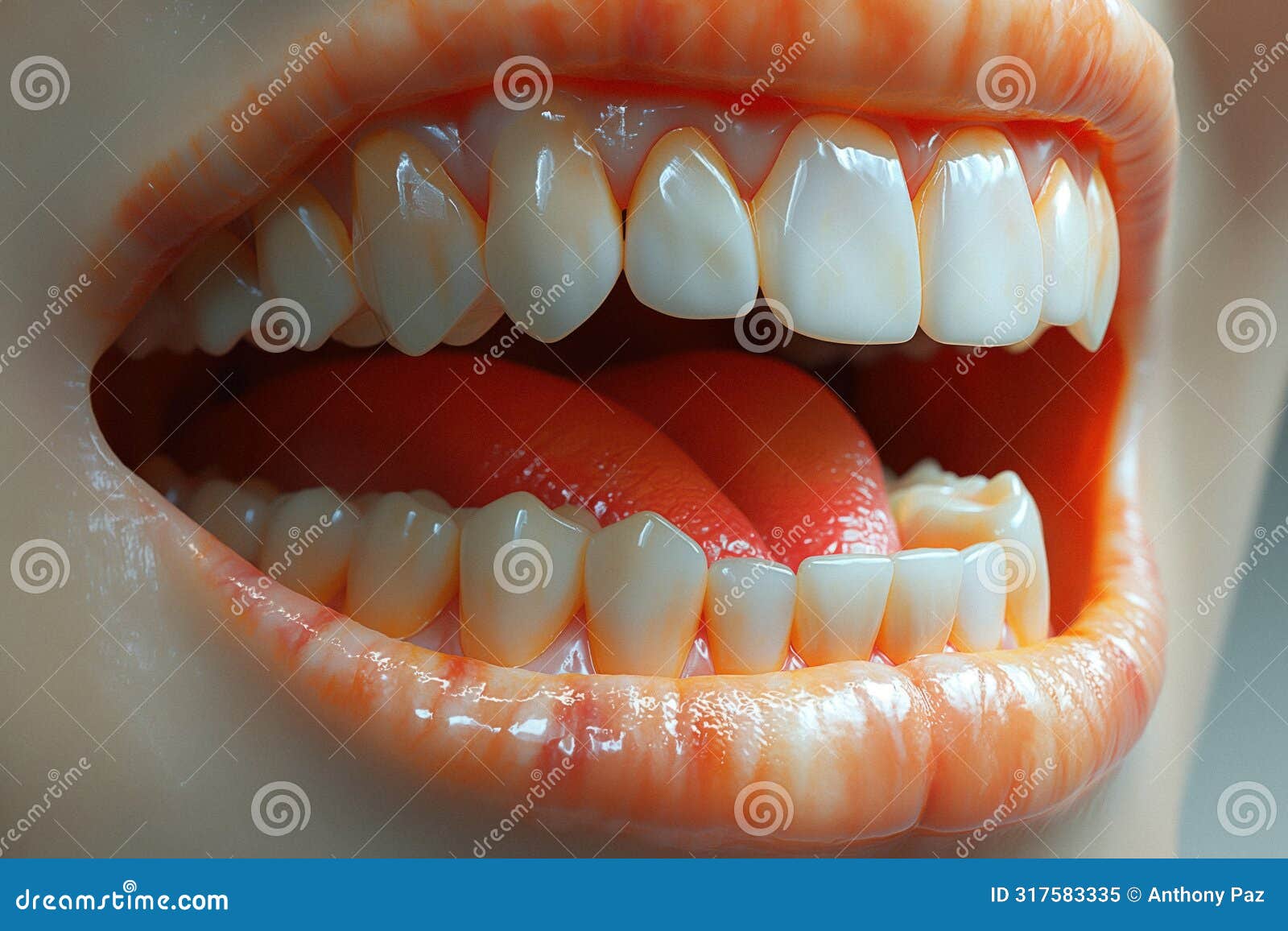 Wide Open Mouth with Teeth. Generative AI Stock Image - Image of ...