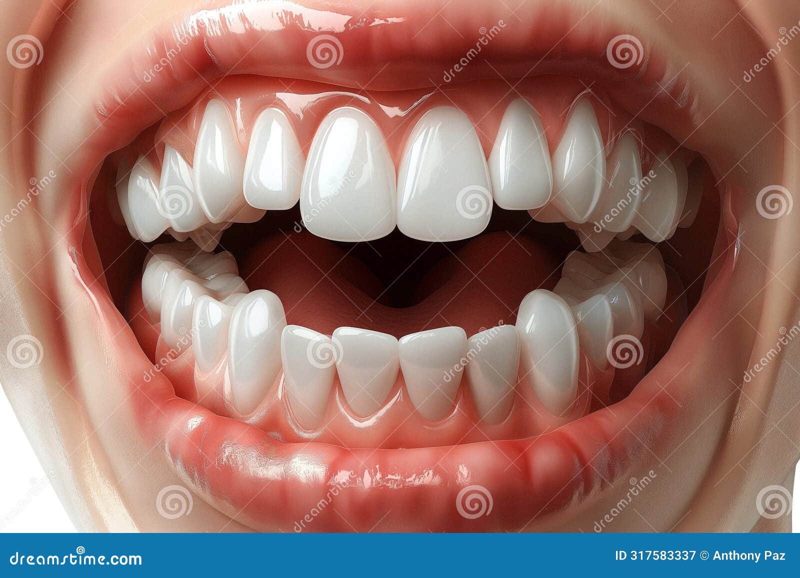 Wide Open Mouth with Teeth. Generative AI Stock Image - Image of care ...
