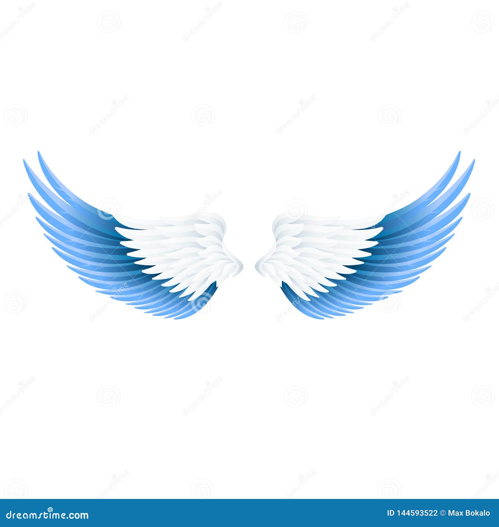 Wide Open Realistic Angel Wings Stock Vector - Illustration of ...