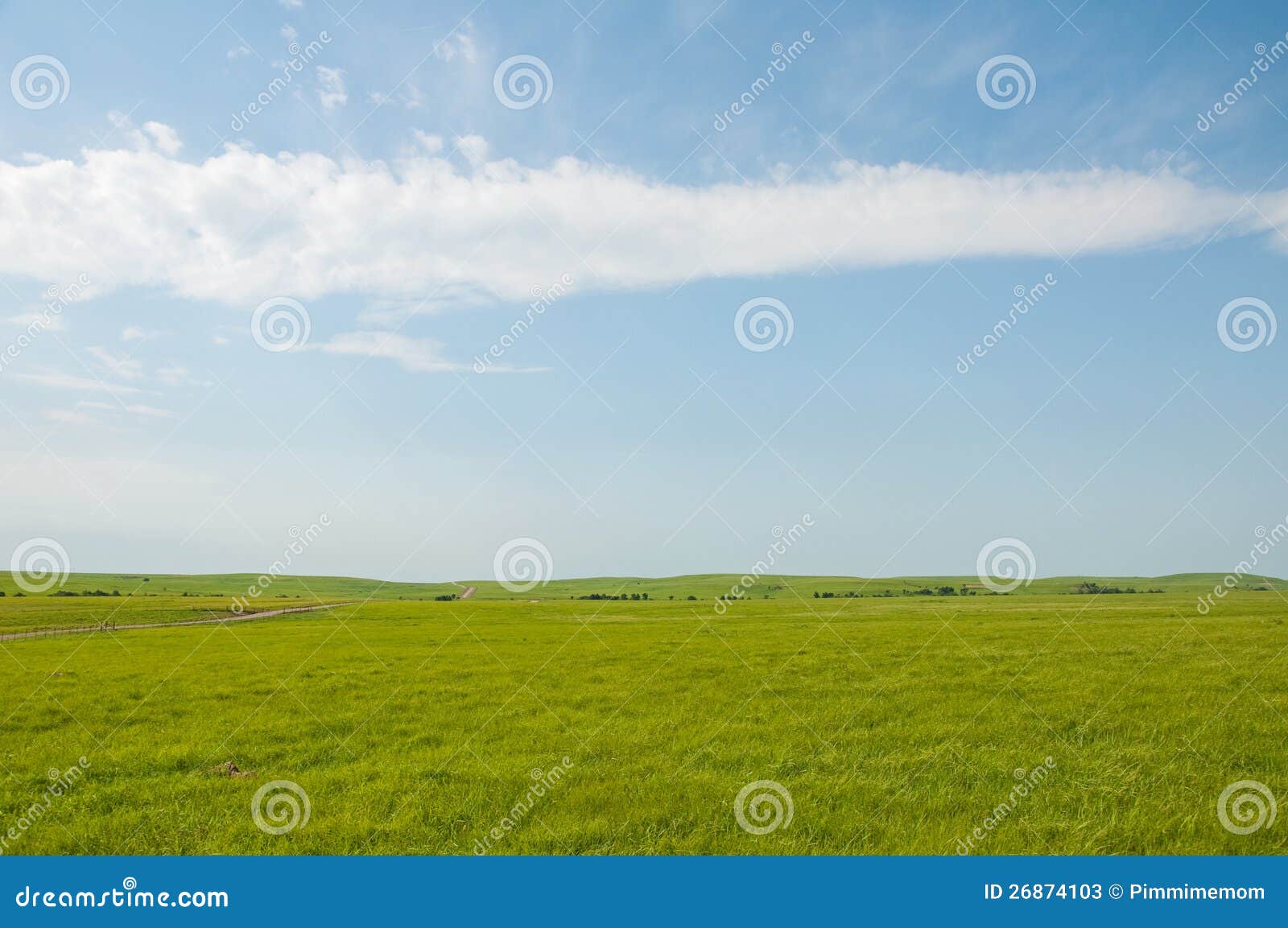 Wide Open Rural Prairie Landscape Stock Image - Image of green, open ...