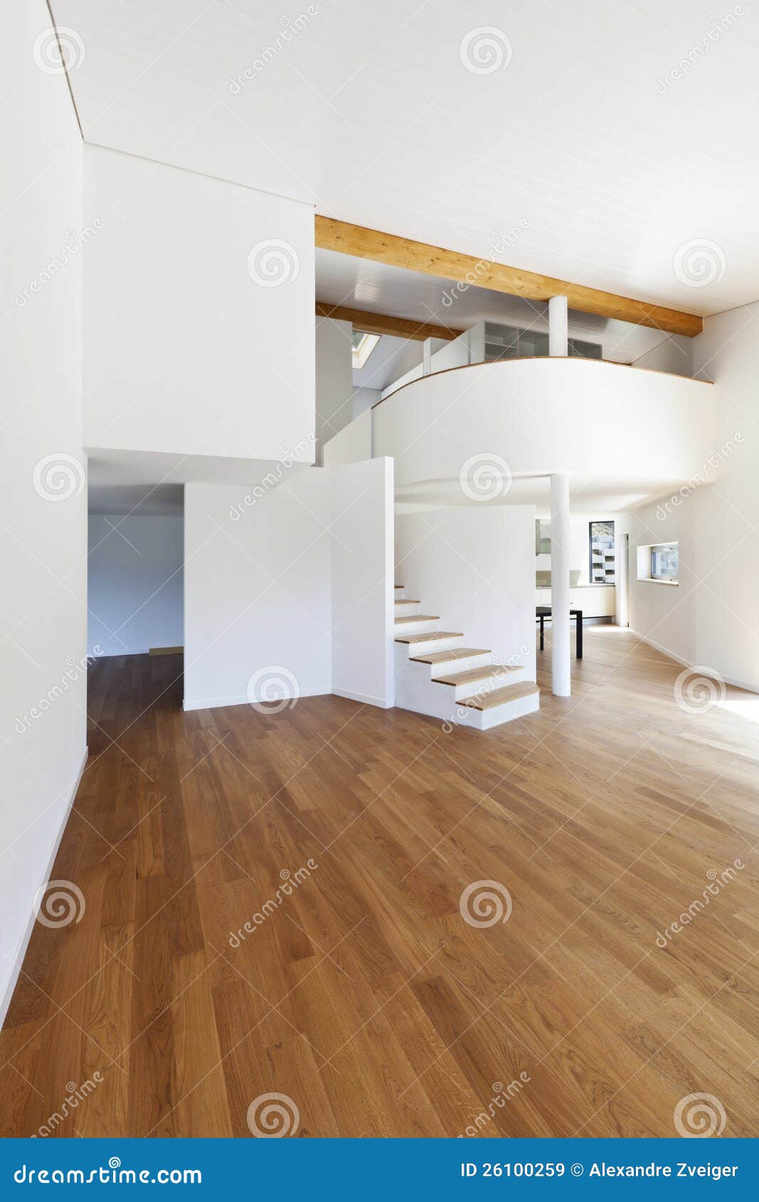 Wide open space stock image. Image of staircase, parquet - 26100259
