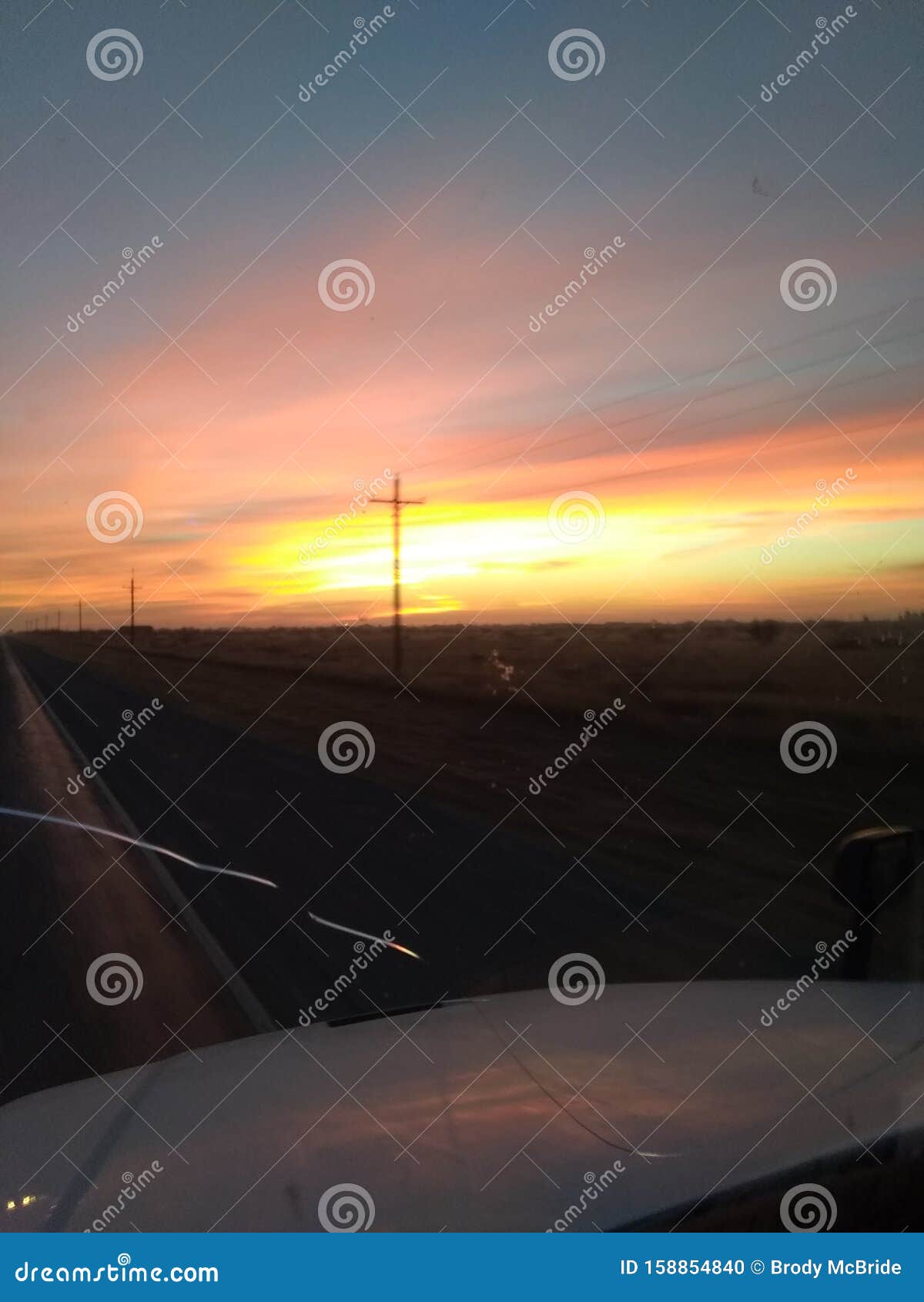 Wide open spaces stock photo. Image of sunset, open - 158854840