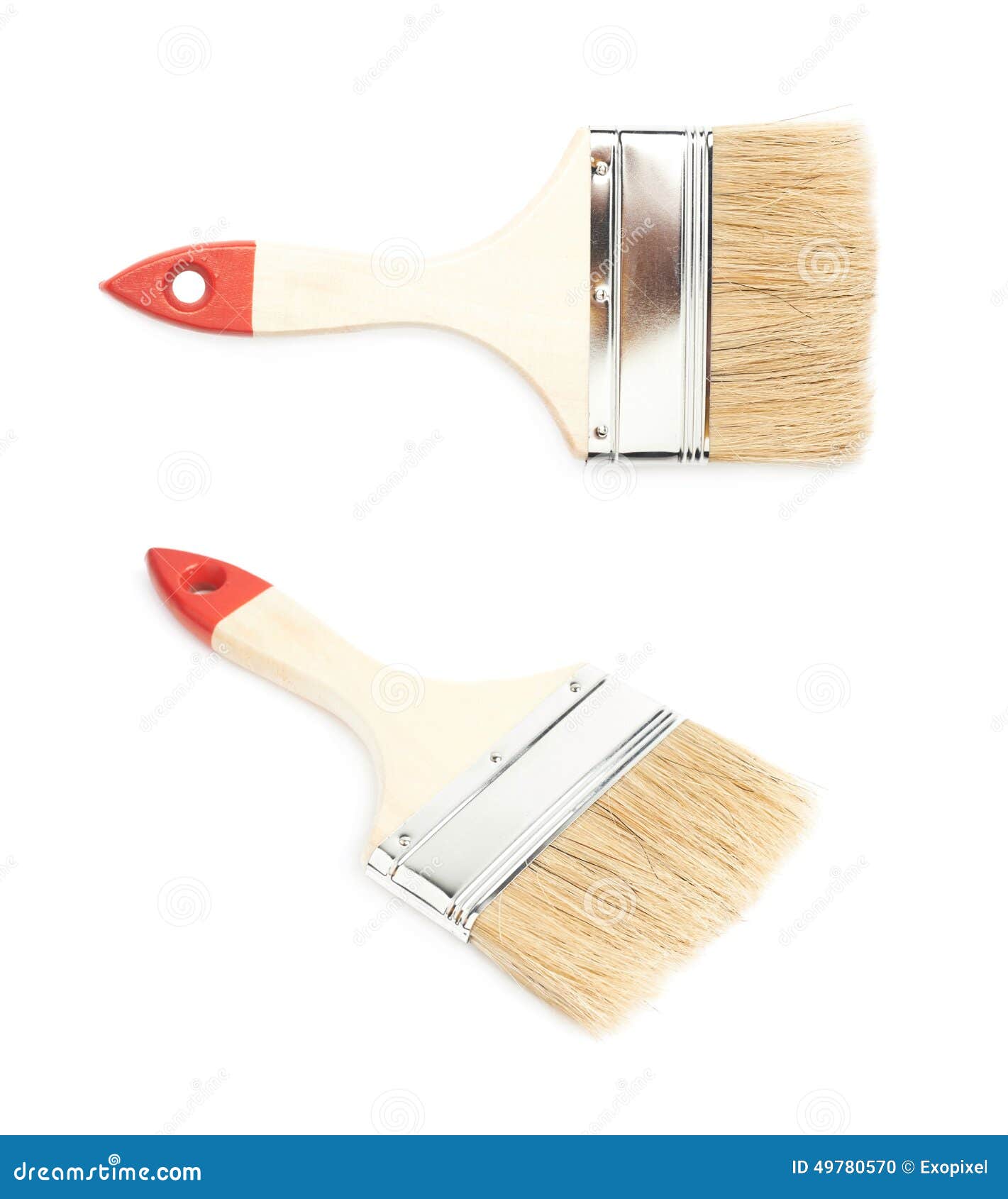 Wide paint brush isolated stock photo. Image of creativity - 49780570
