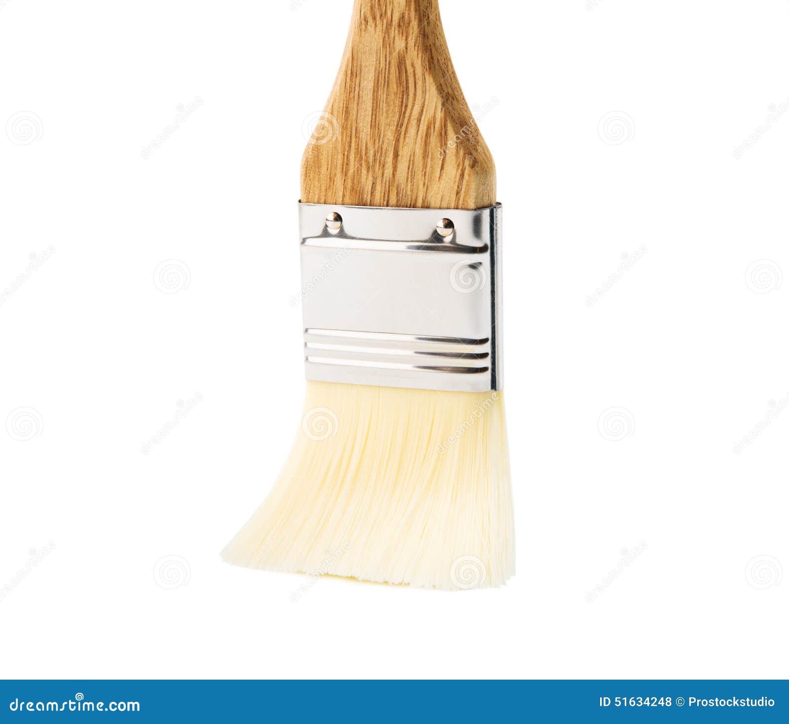 Wide Paint Brush Isolated at White Stock Photo - Image of design, brown ...