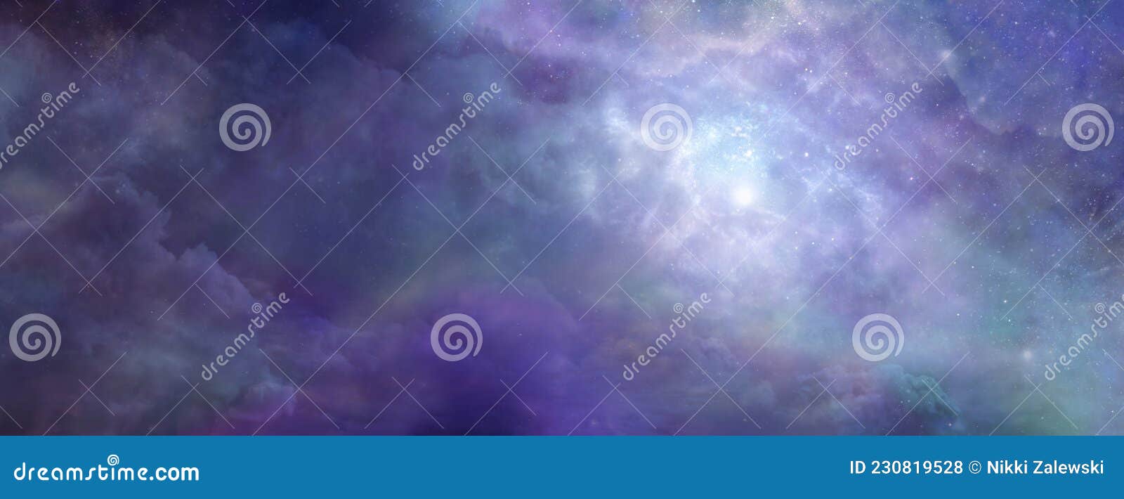 Romantic Blue Nebula Night Sky Cloudscape Stock Photo - Image of ...