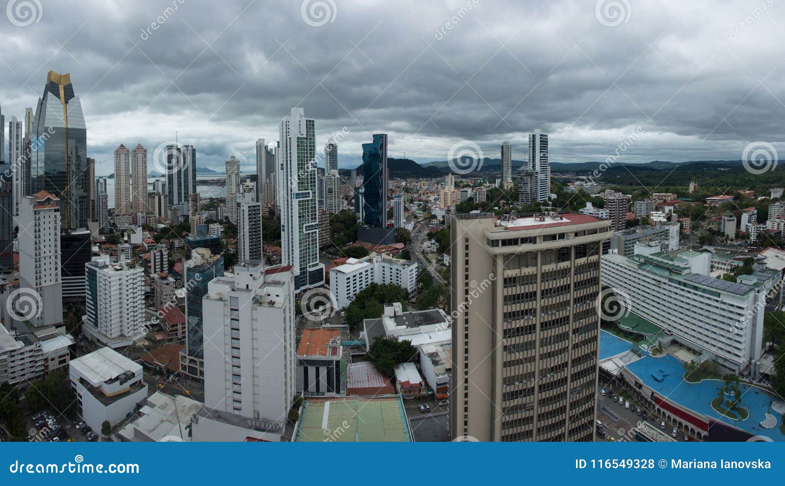 Panoramic View of Panama City Skyline Stock Photo - Image of modern ...